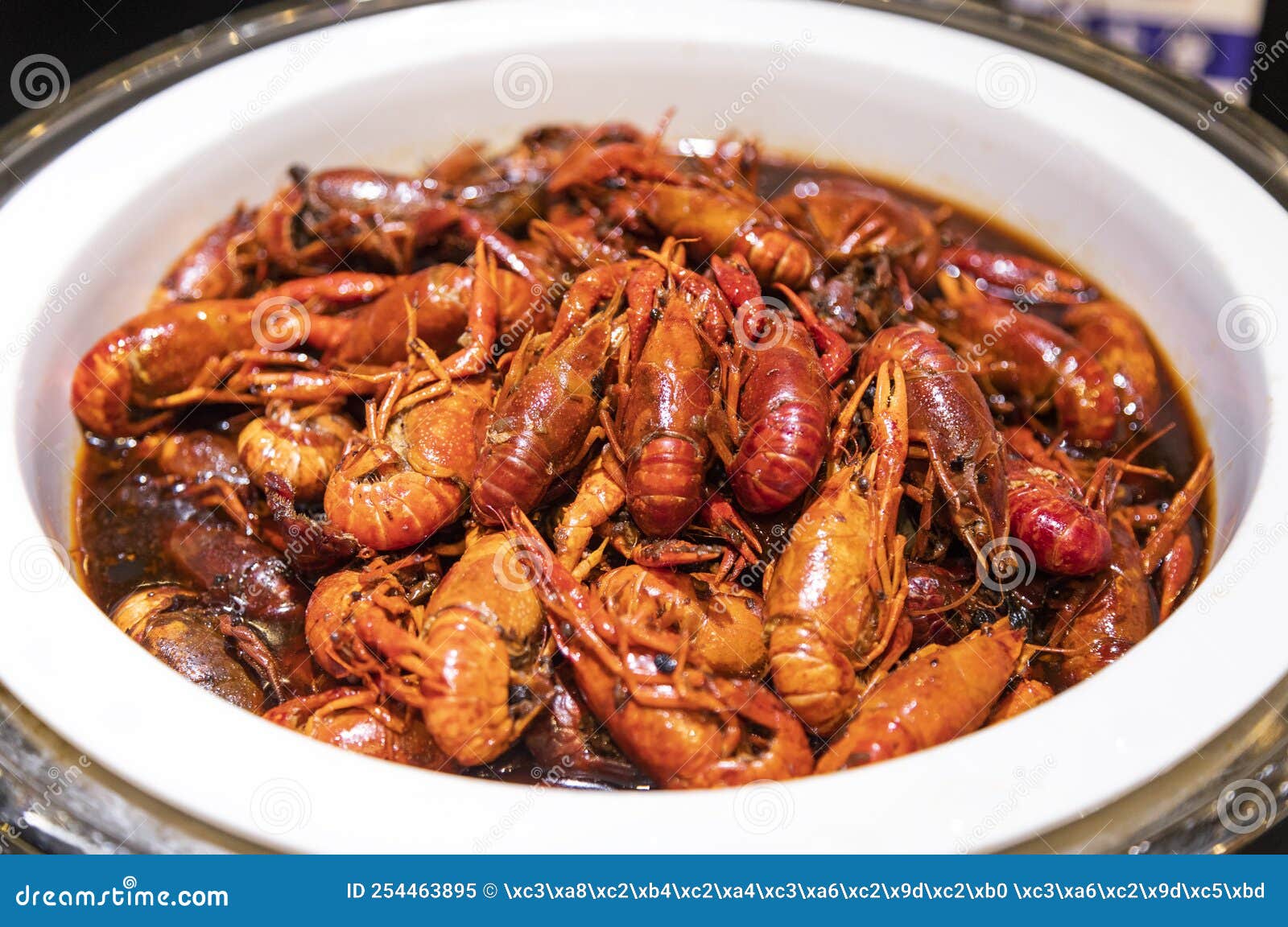 The Seafood in the Cafeteria Stock Image - Image of meal, asian: 254463895