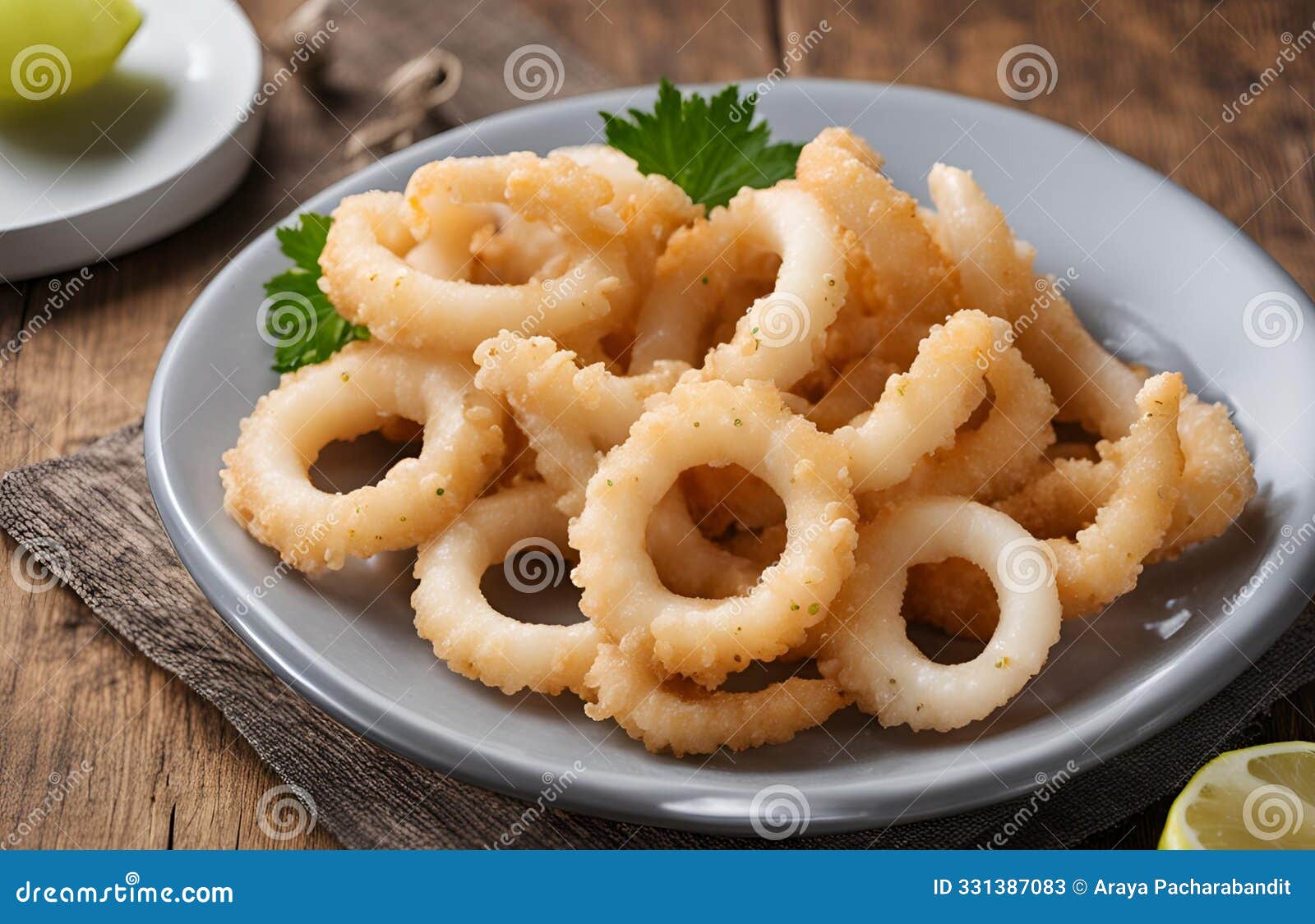 Crispy Fried Calamari Rings with Deliciously Seasoned, AI Generated ...