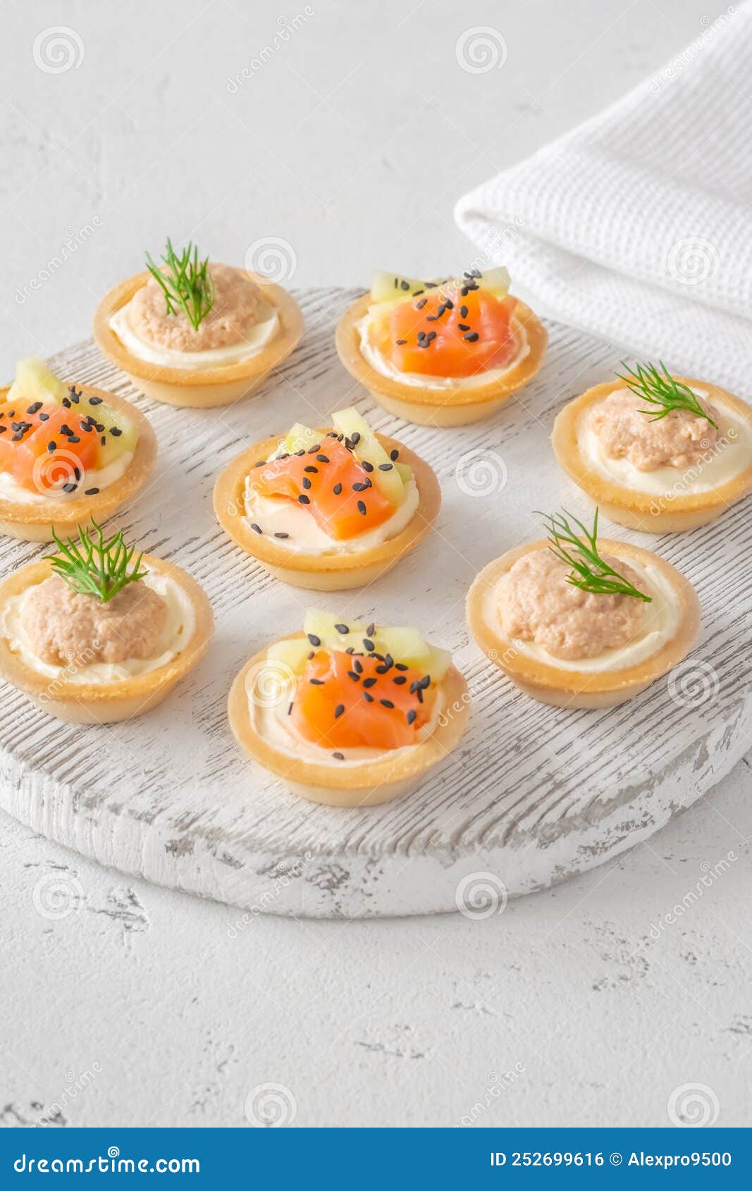 Seafood canapes stock photo. Image of food, caviar, appetizer - 252699616