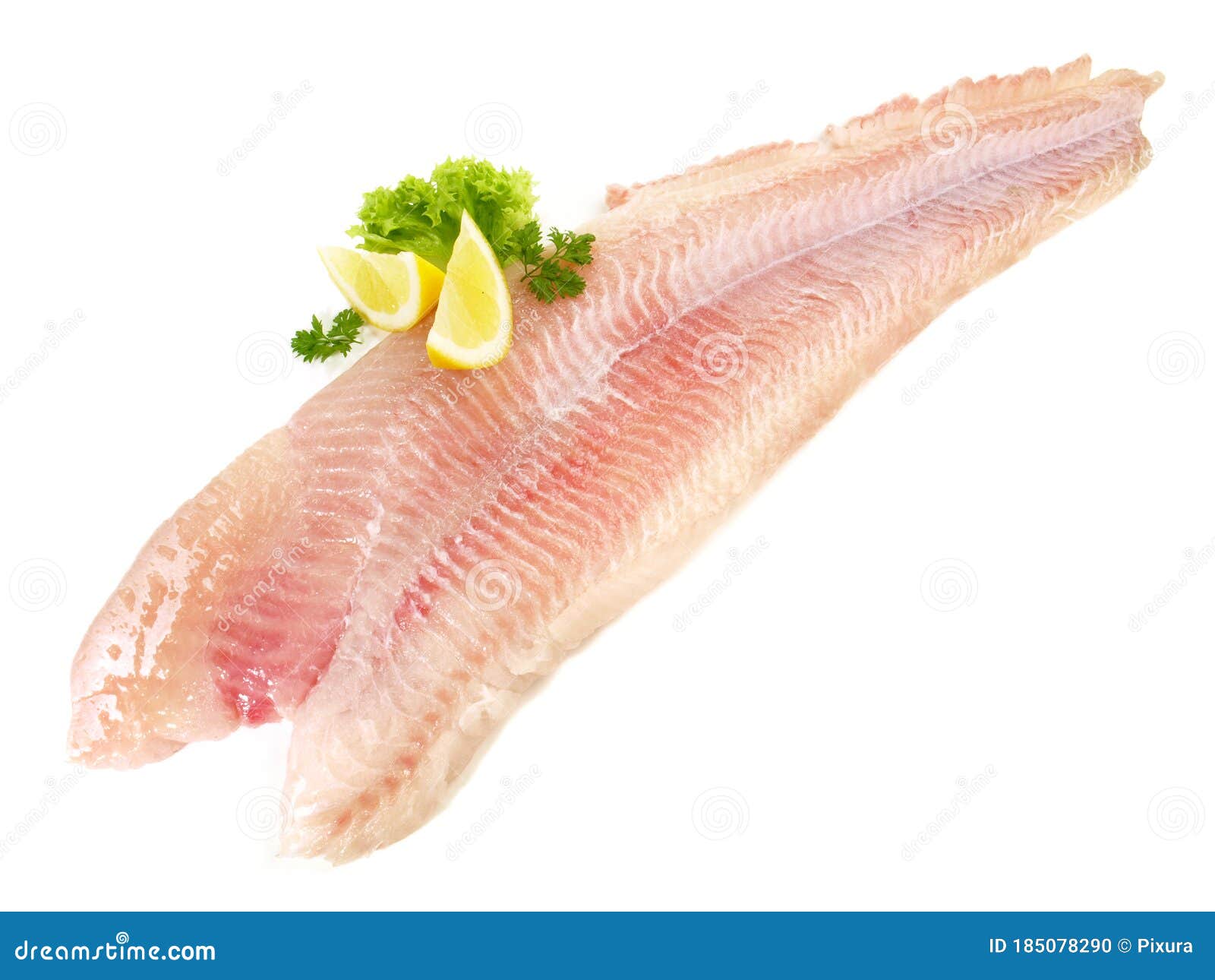 Seafood - Catfish Fish Fillet Isolated on White Background Stock Photo ...