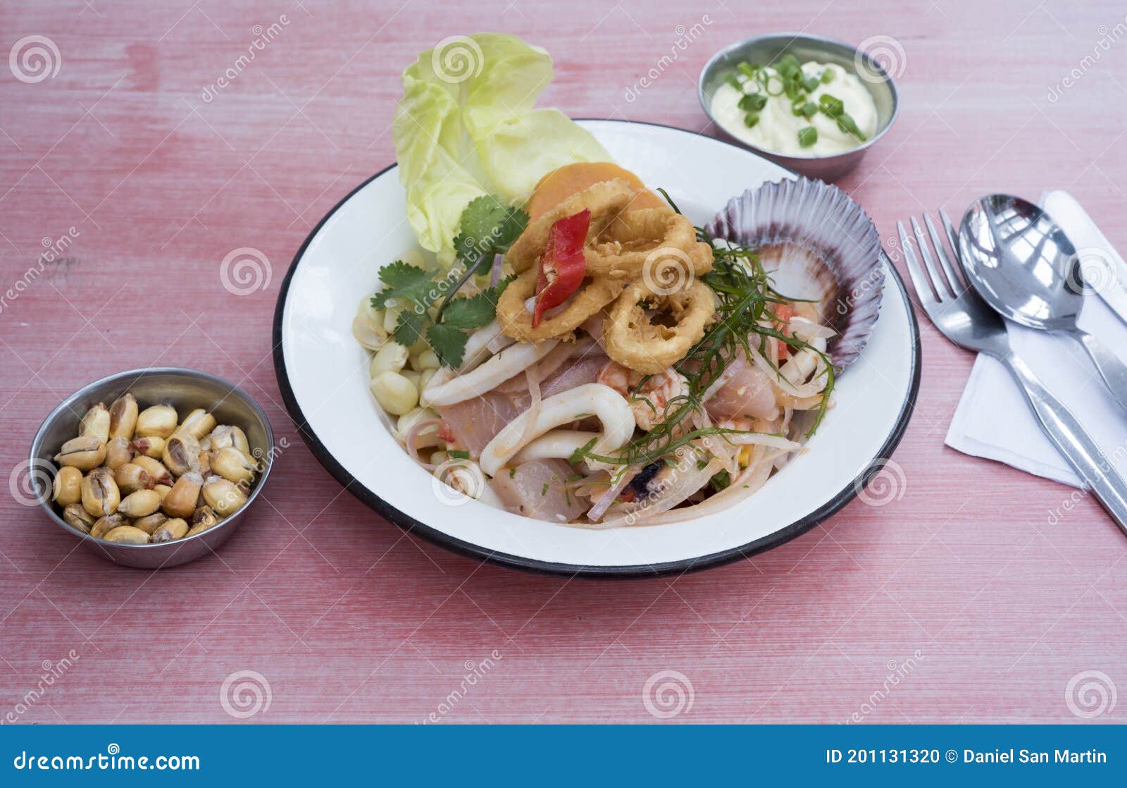 Seafood Ceviche, Typical Dish from Peru. Seafood Stock Photo - Image of ...