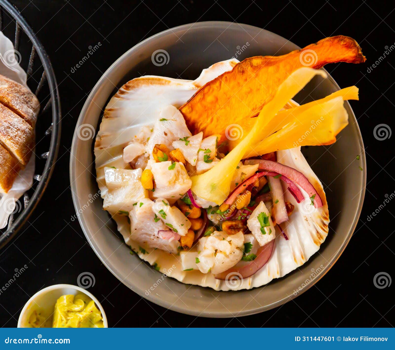 Seafood Ceviche, Typical Dish from Peru Stock Image - Image of lunch ...