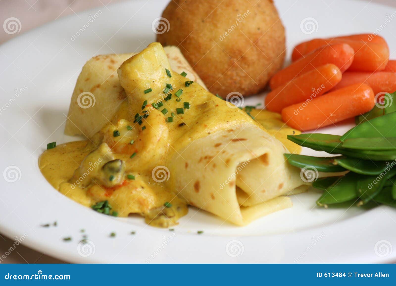 Seafood Crepe stock photo. Image of dinner, vegetables - 613484