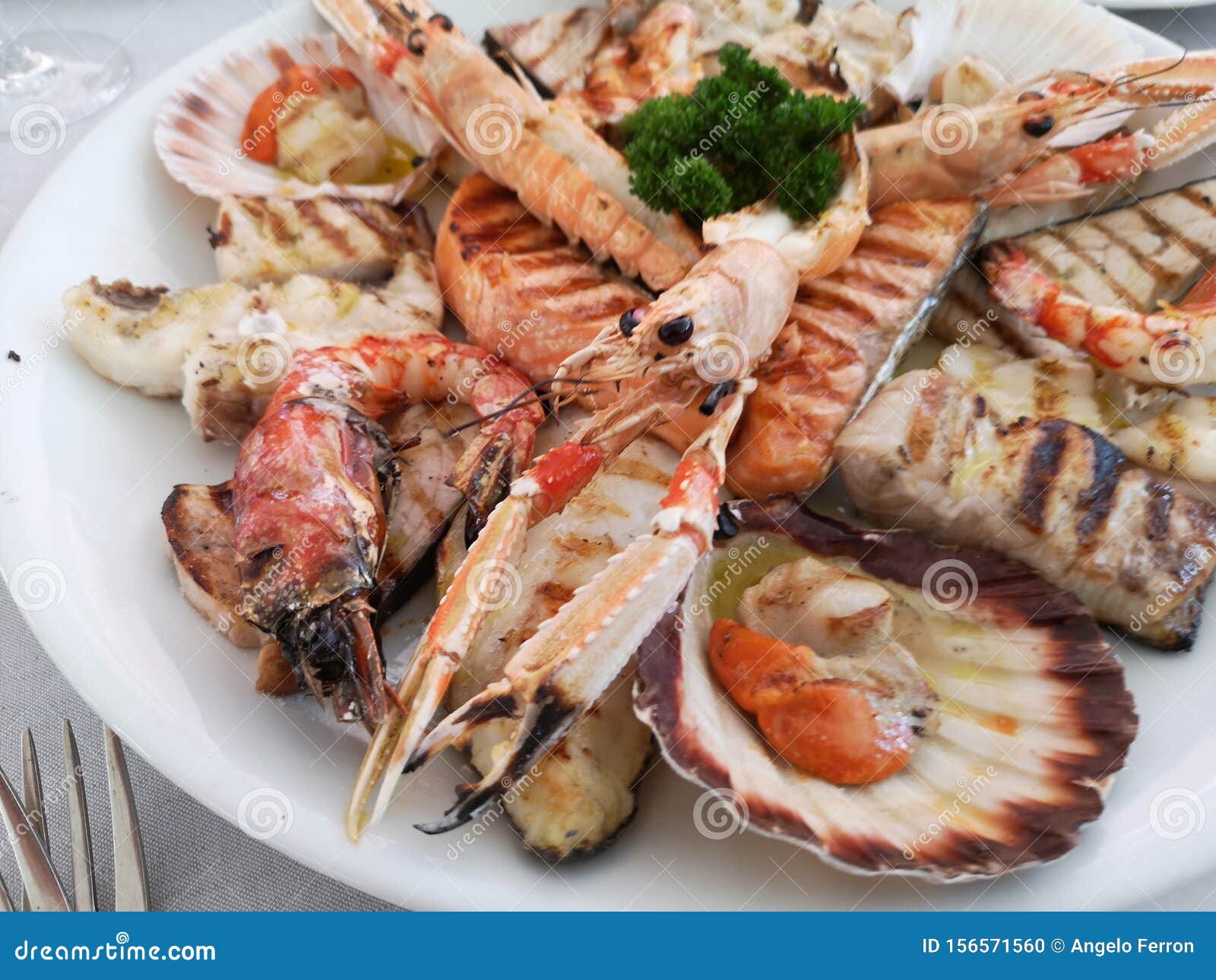 Seafood Dish Mixed Shrimp and Shellfish Stock Photo - Image of ...