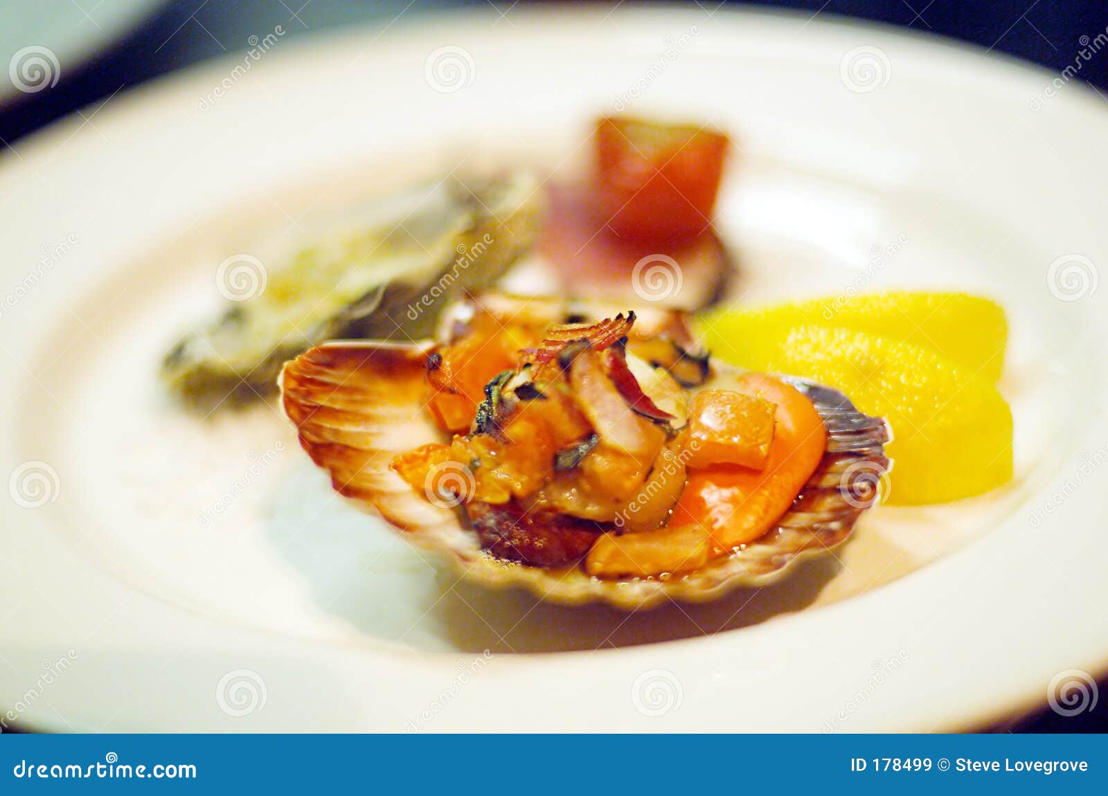 Seafood Entrée stock image. Image of restaurant, dining - 178499