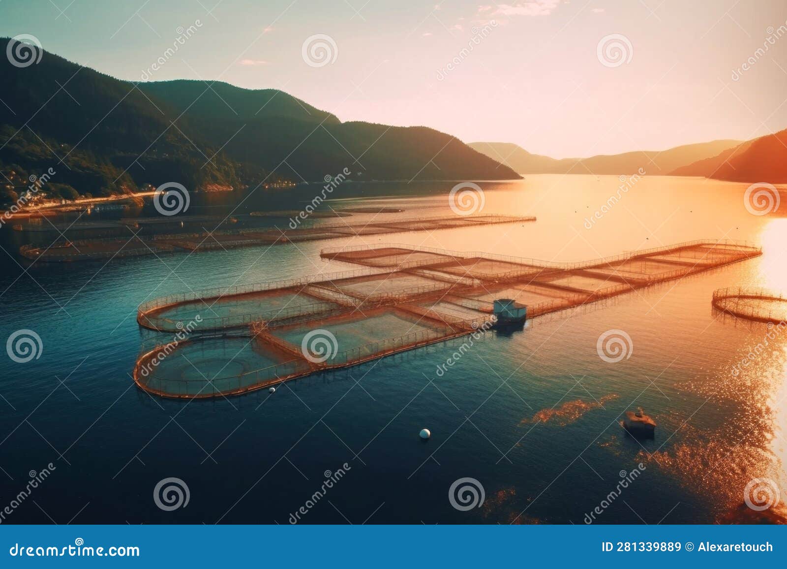 Seafood Farm.Neural Network AI Generated Stock Illustration ...