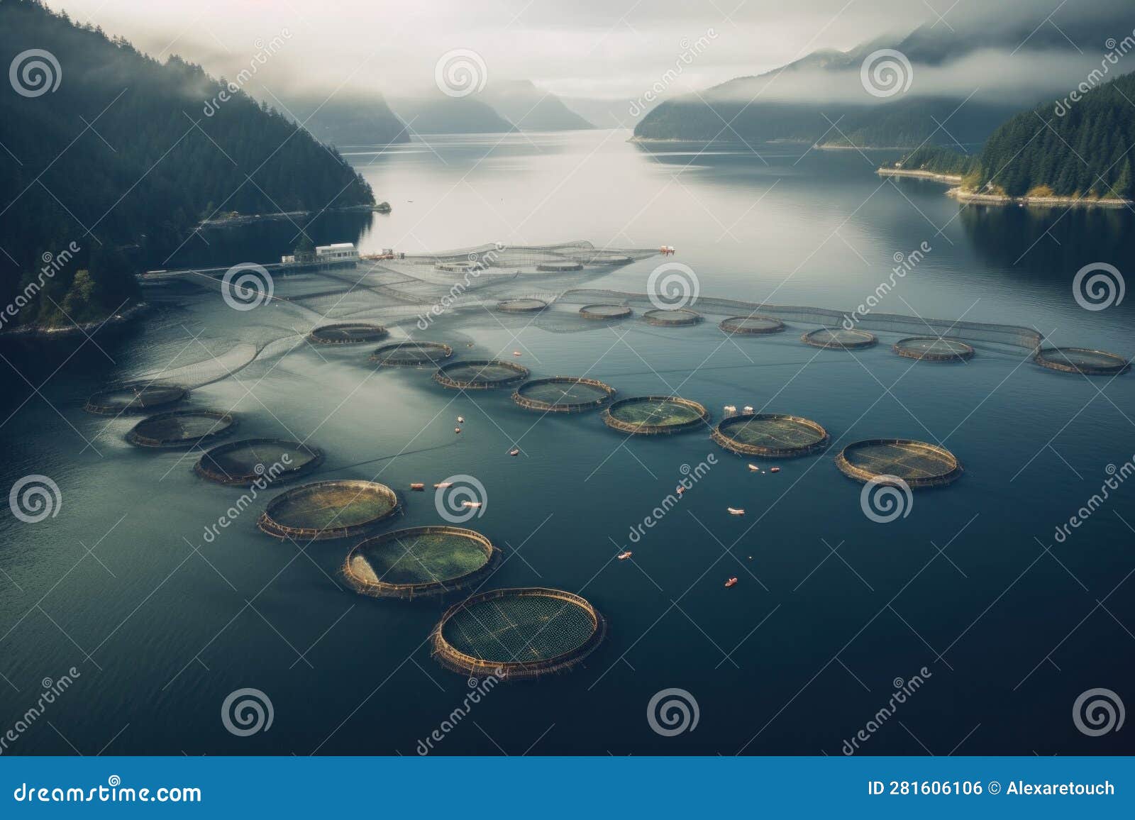 Seafood Farm.Neural Network AI Generated Stock Illustration ...