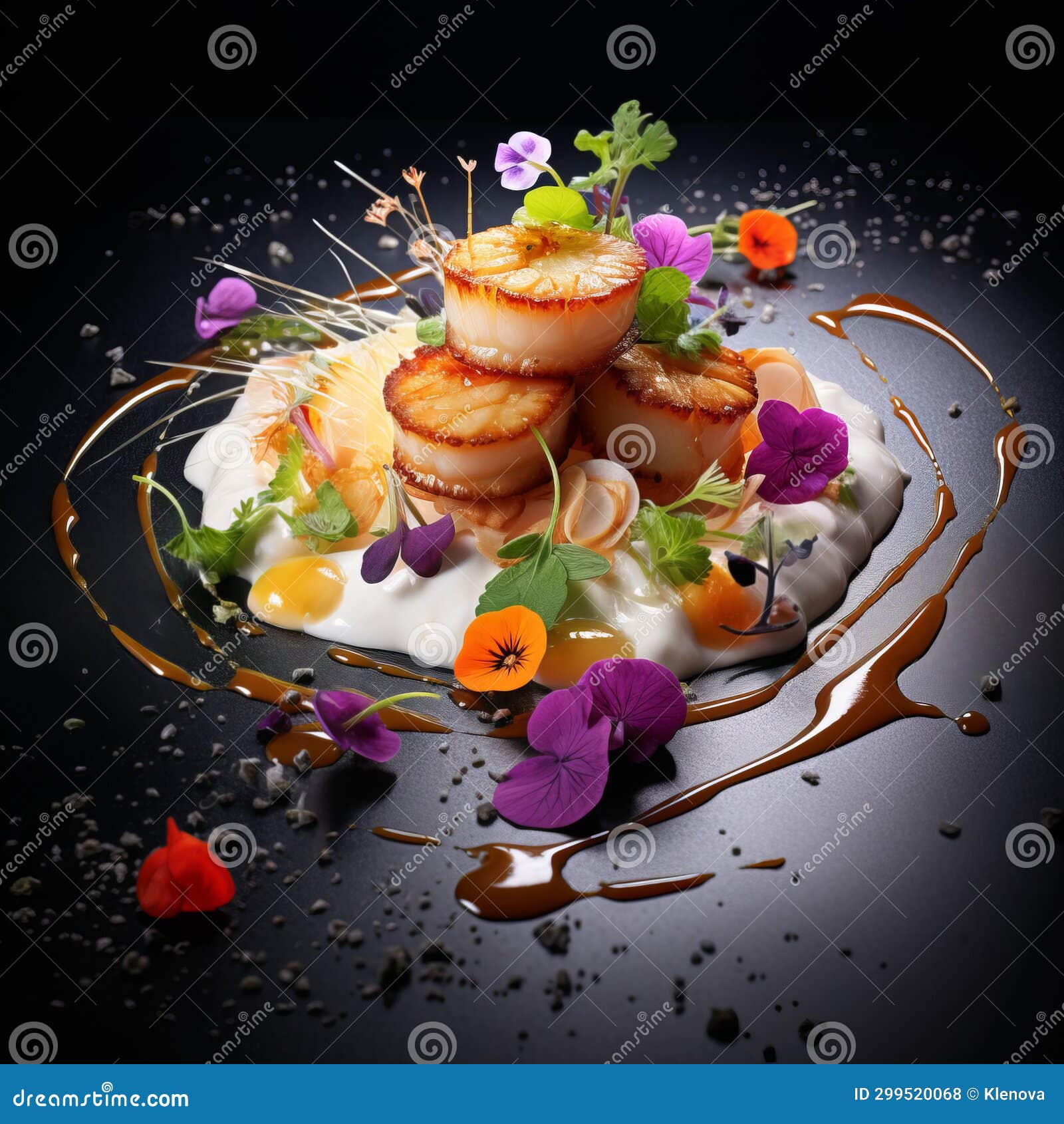 Seafood Fine Dining, Creative Composition, Minimalistic Modern Style ...