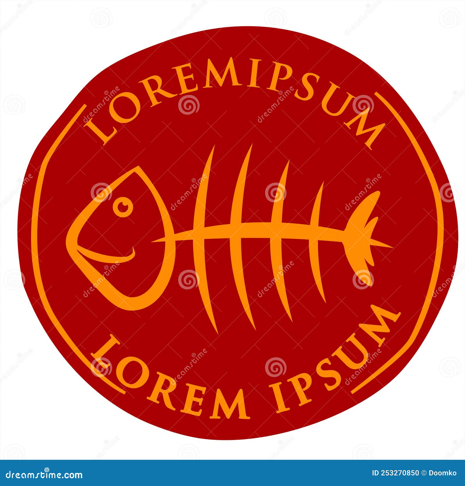 Seafood Fish Icon Logo Symbol Inside a Circle Stock Vector ...