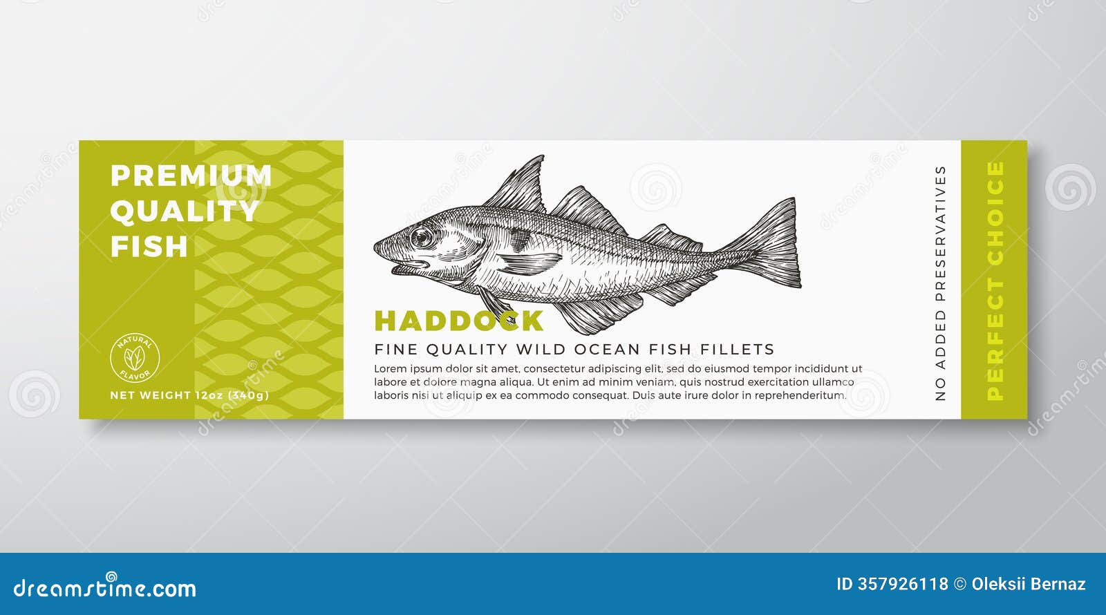 Seafood Fish Vector Label Design Package Background Layout Template ...