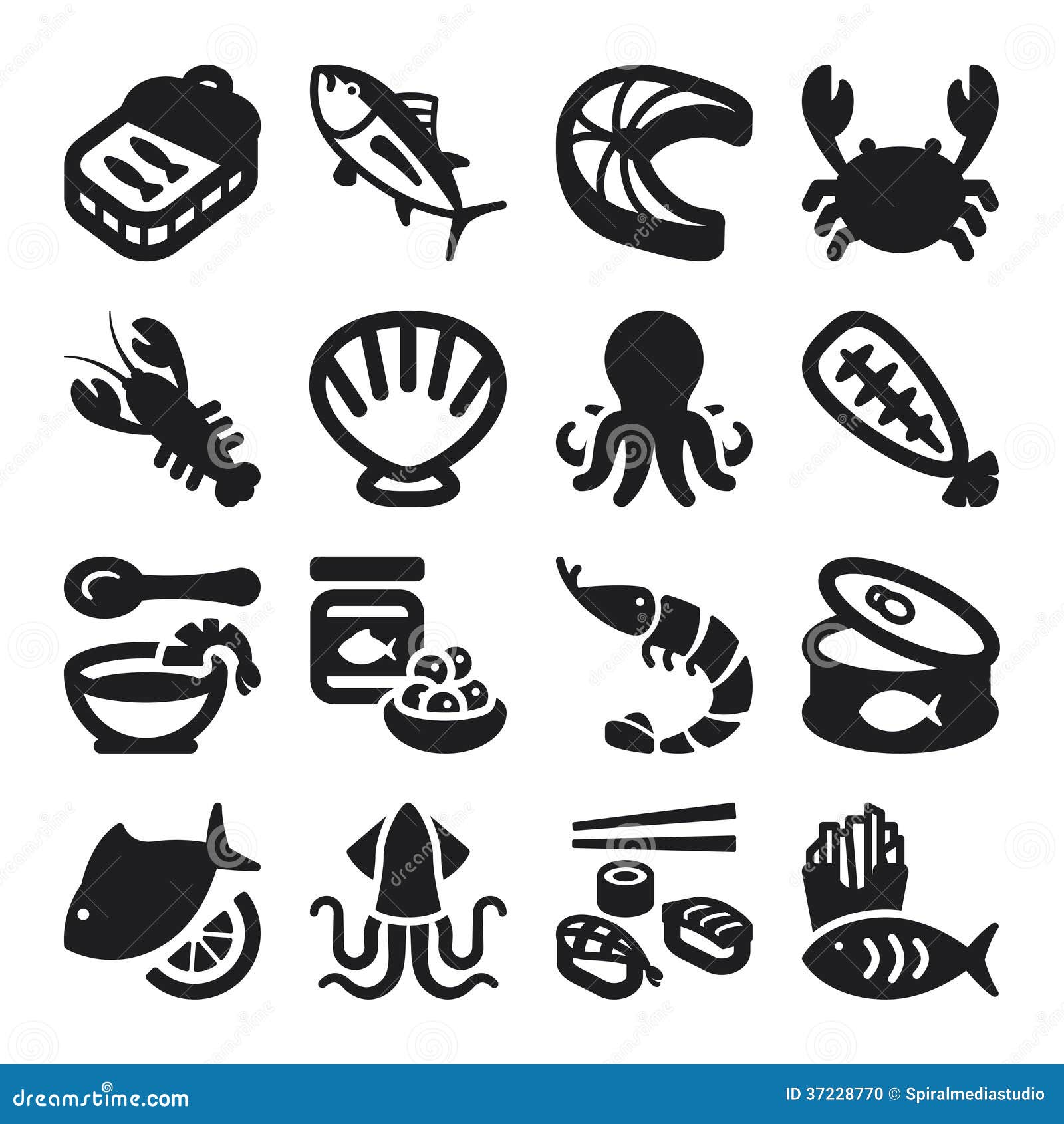 Seafood Icon Vector. Sea ??creations Illustration Sign. Squid Symbol Or ...
