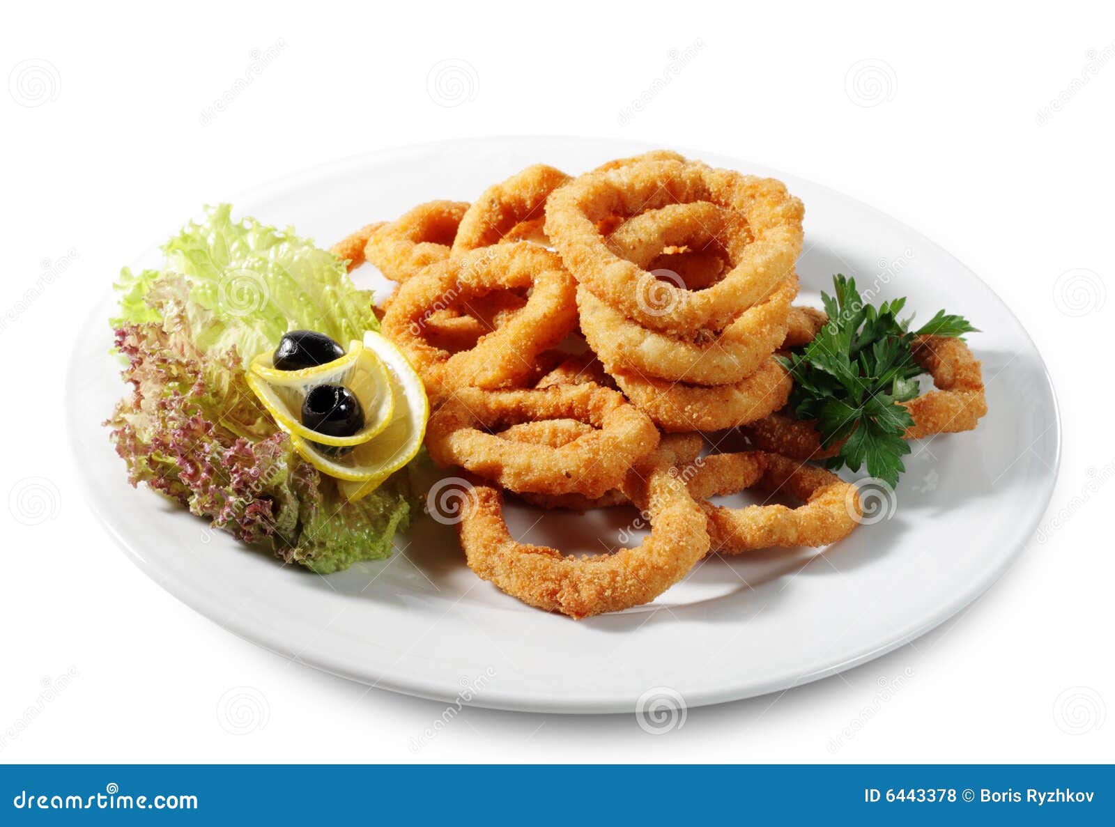 Seafood - Fried Calamari stock photo. Image of cafe, dinner - 6443378