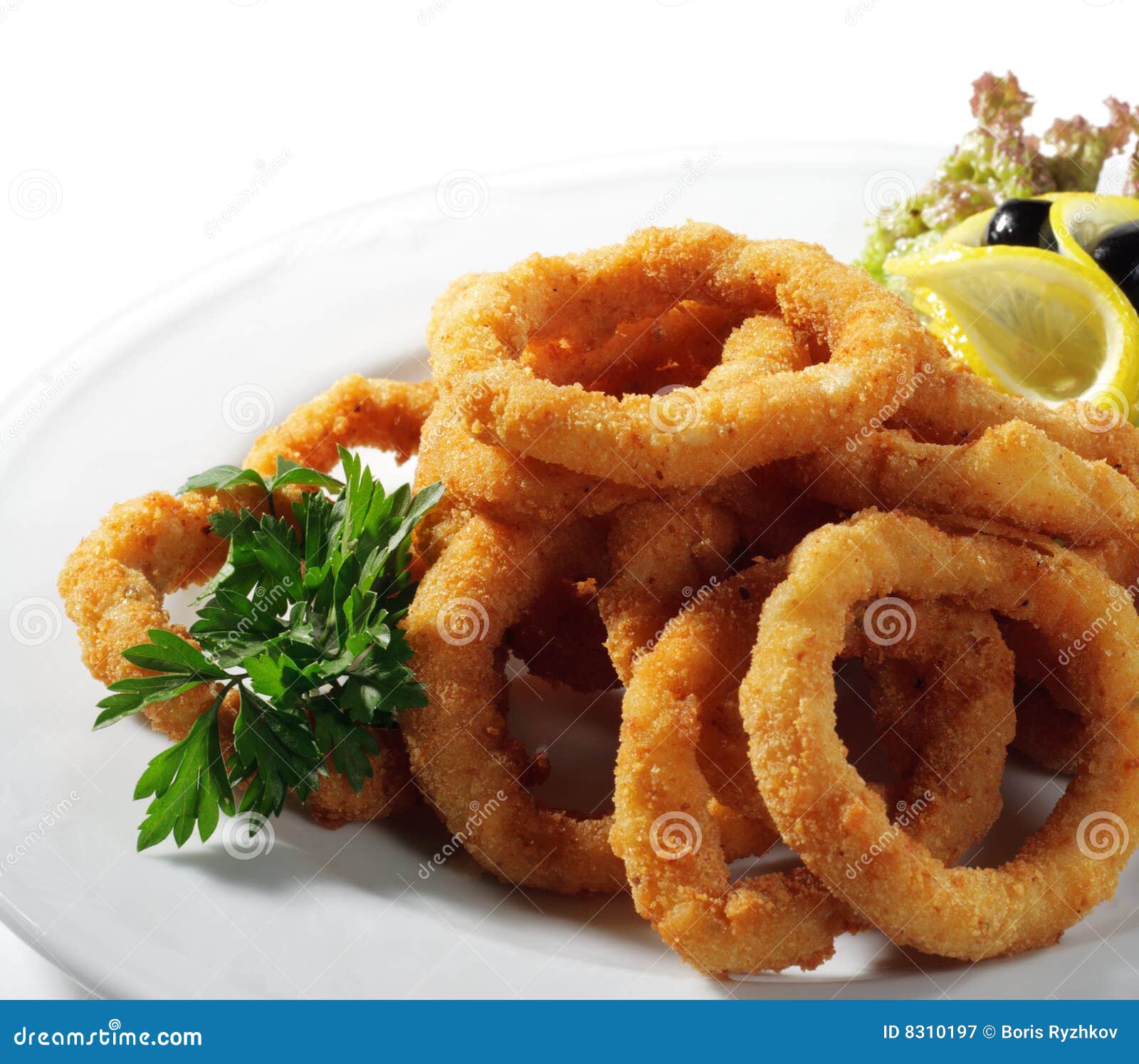 Seafood - Fried Calamari stock image. Image of breaded - 8310197