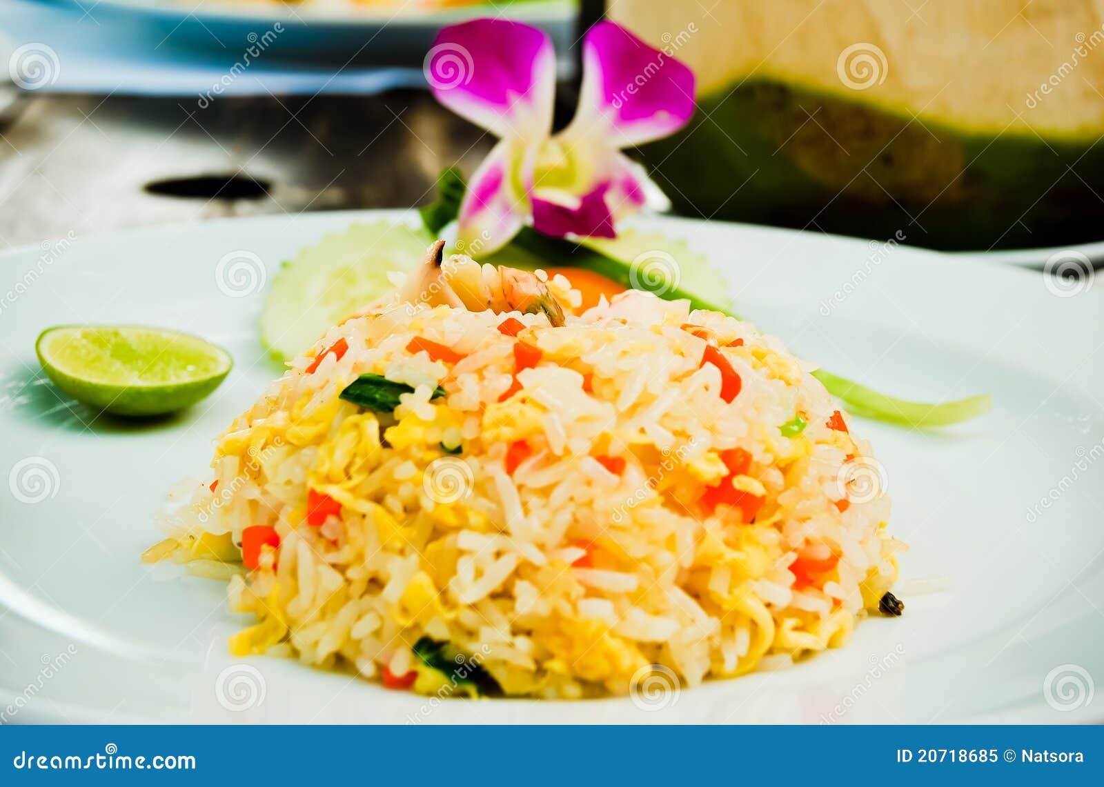 Seafood Fried Rice stock image. Image of cooking, orchid - 20718685