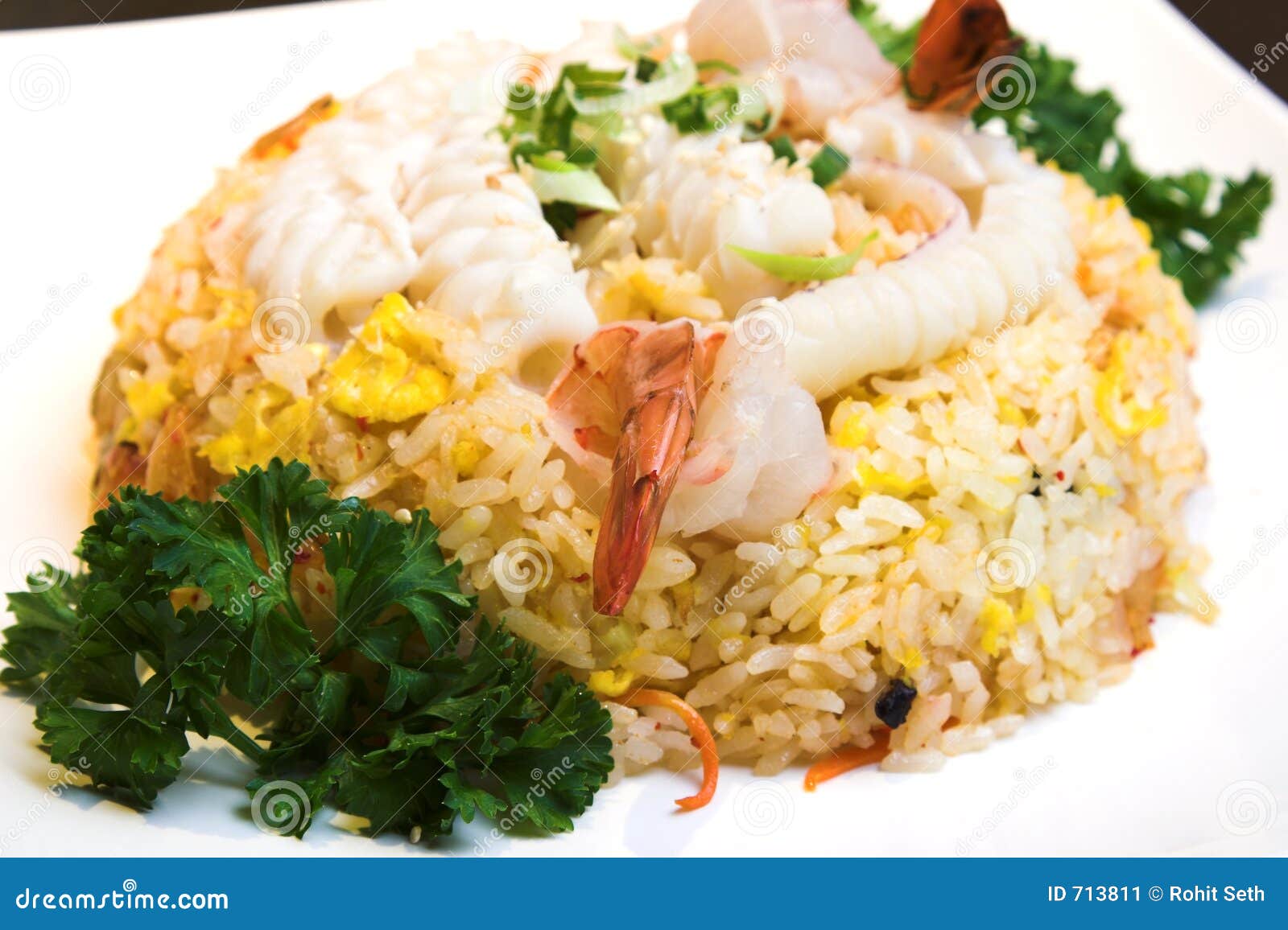 Seafood Fried Rice stock image. Image of main, fried, rice - 713811