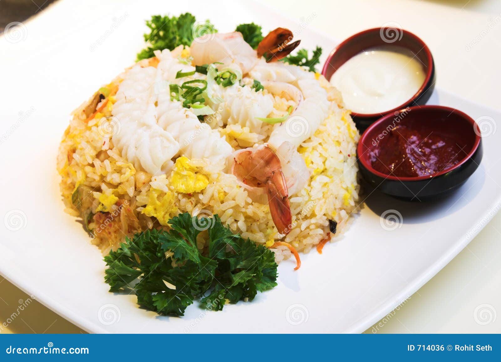 Seafood Fried Rice stock photo. Image of seafood, fried - 714036