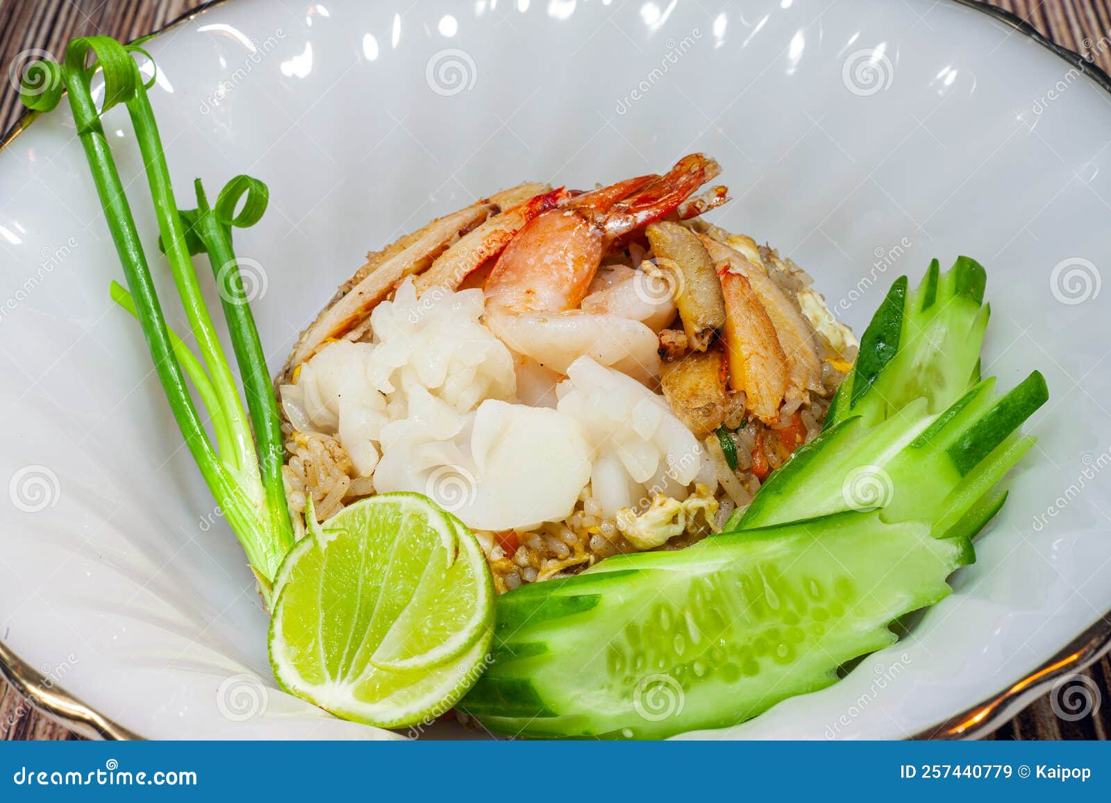 Seafood Fried Rice,Fried Rice ,thai Cuisine Stock Image - Image of ...