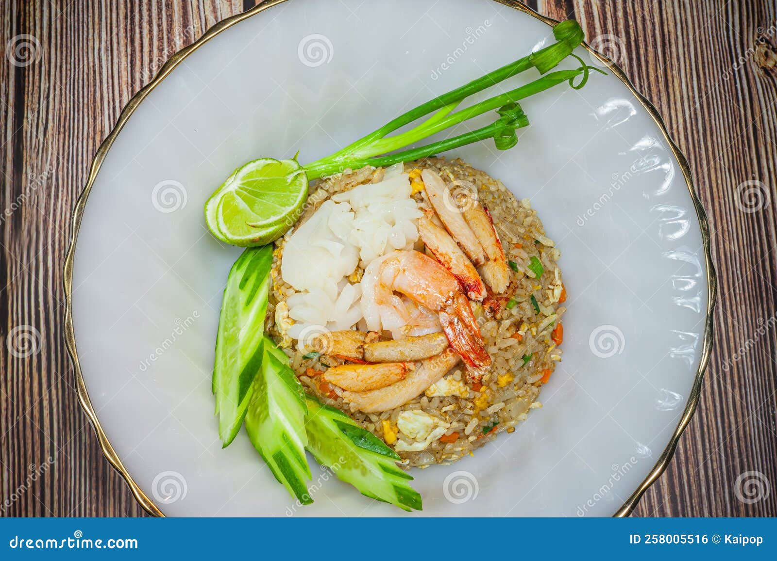Seafood Fried Rice,Fried Rice ,thai Cuisine Stock Photo - Image of ...