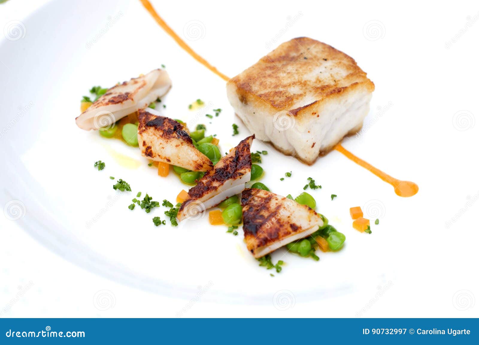 Seafood gourmet plate stock image. Image of fresh, cooked - 90732997