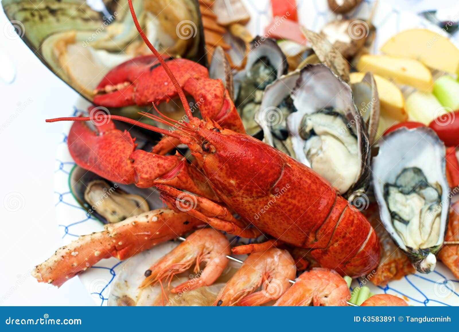 Seafood Lobster Barbecue Stock Photography | CartoonDealer.com #81003734