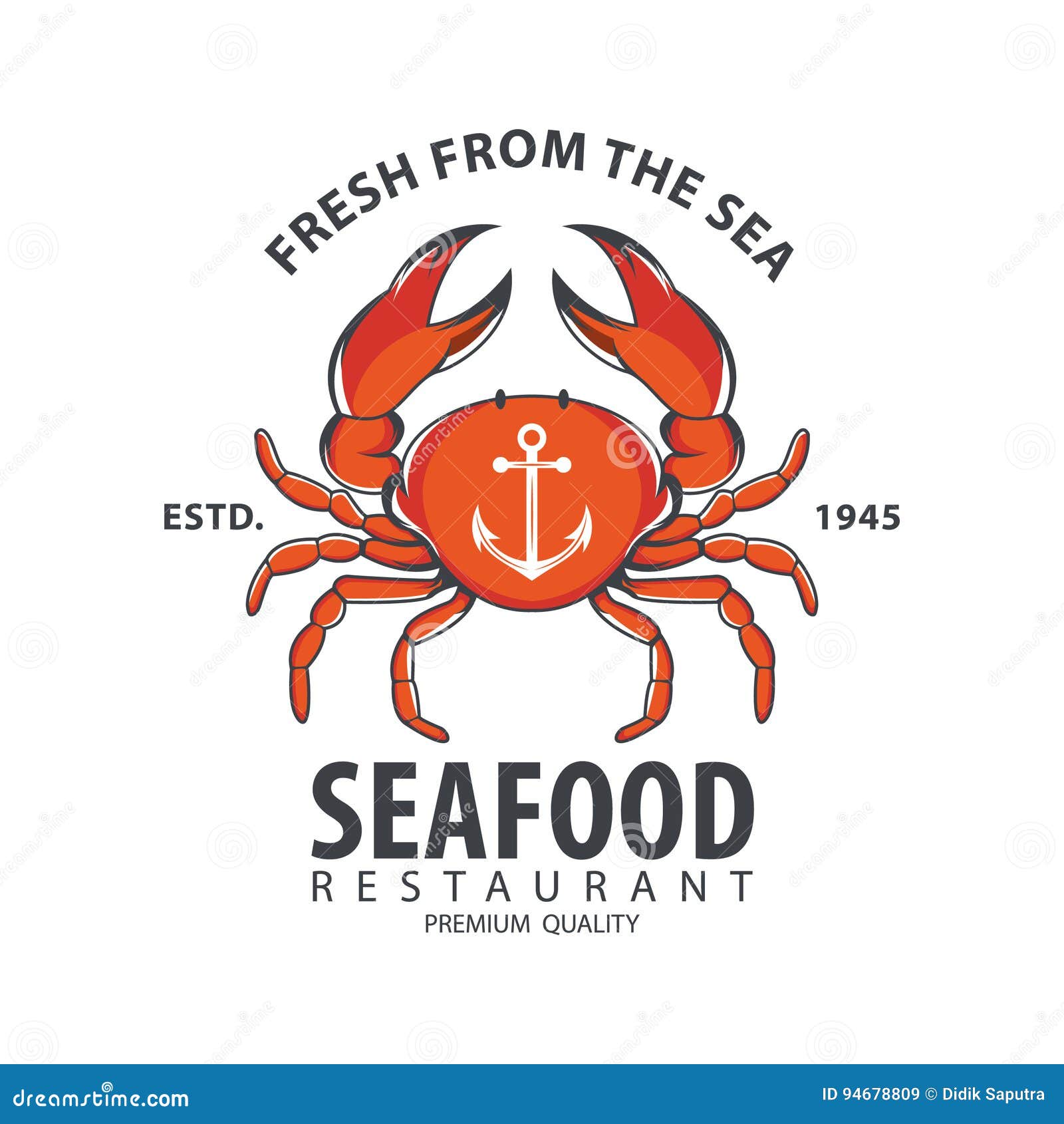 Seafood logo design stock vector. Illustration of fish - 94678809