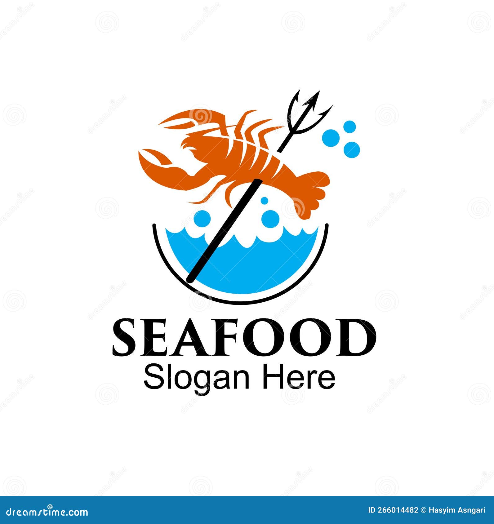 Seafood logo design vector stock vector. Illustration of food - 266014482