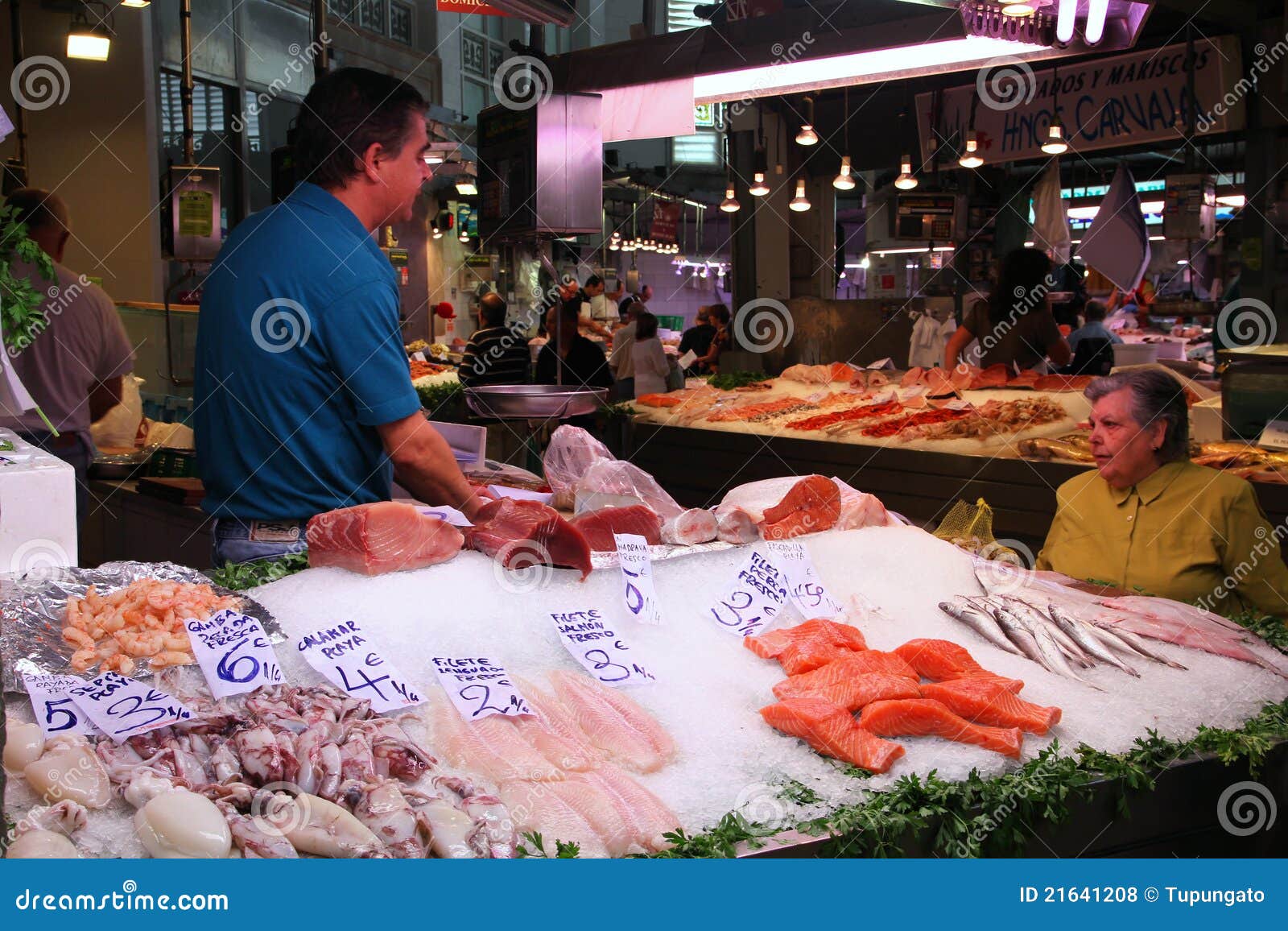 Seafood market editorial stock photo. Image of mediterranean - 21641208