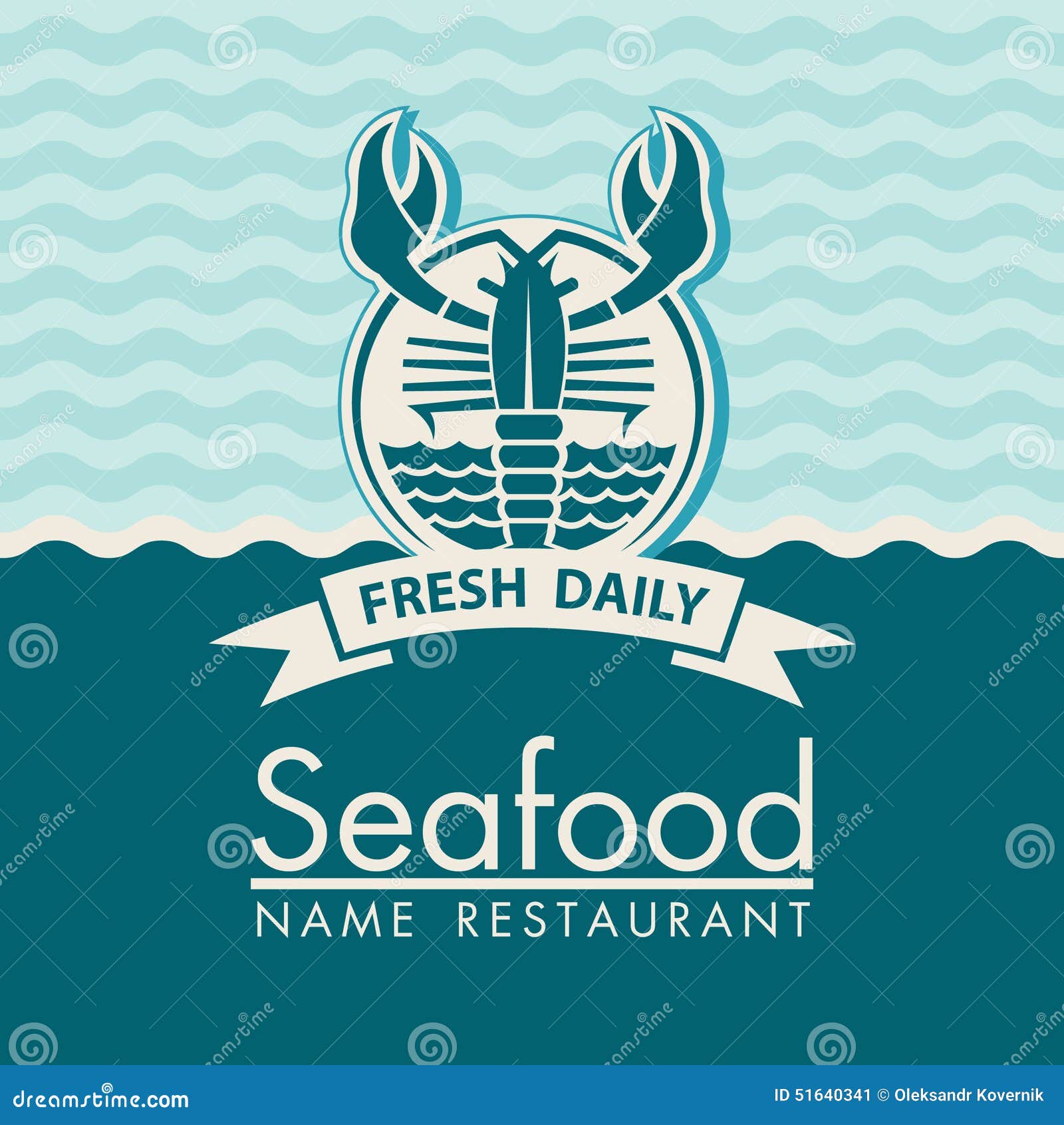 Seafood menu design stock vector. Illustration of crayfish - 51640341