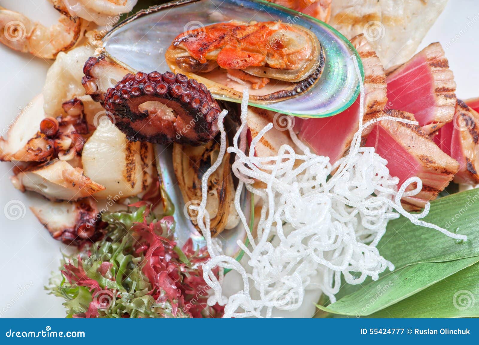 Seafood mix stock image. Image of fish, cuisine, diet - 55424777