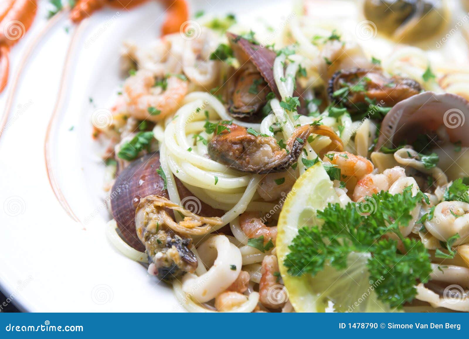 Seafood pasta dish stock photo. Image of culinary, seafood - 1478790
