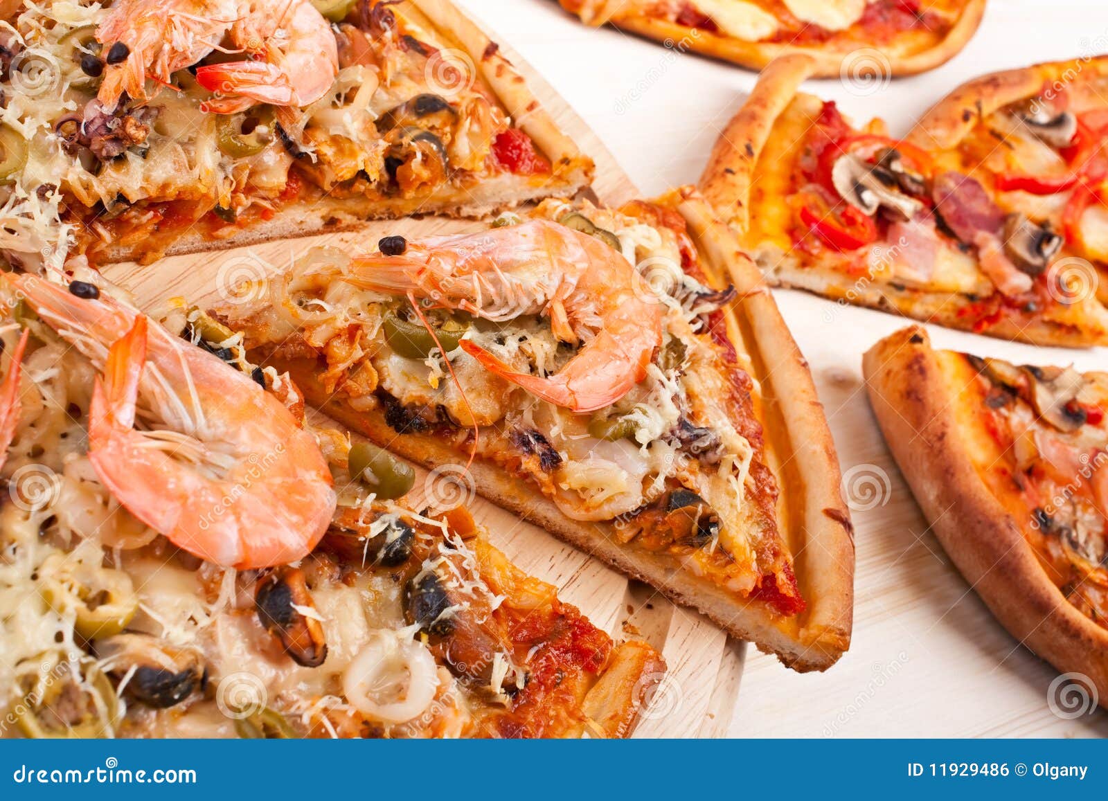 Seafood pizza stock photo. Image of parmesan, cookery - 11929486