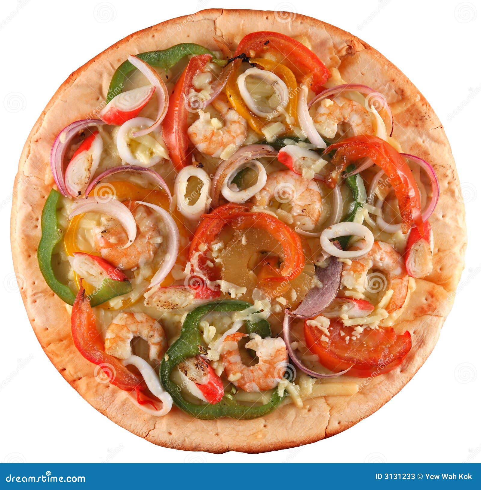 Seafood pizza stock image. Image of cheese, shrimp, sallop - 3131233