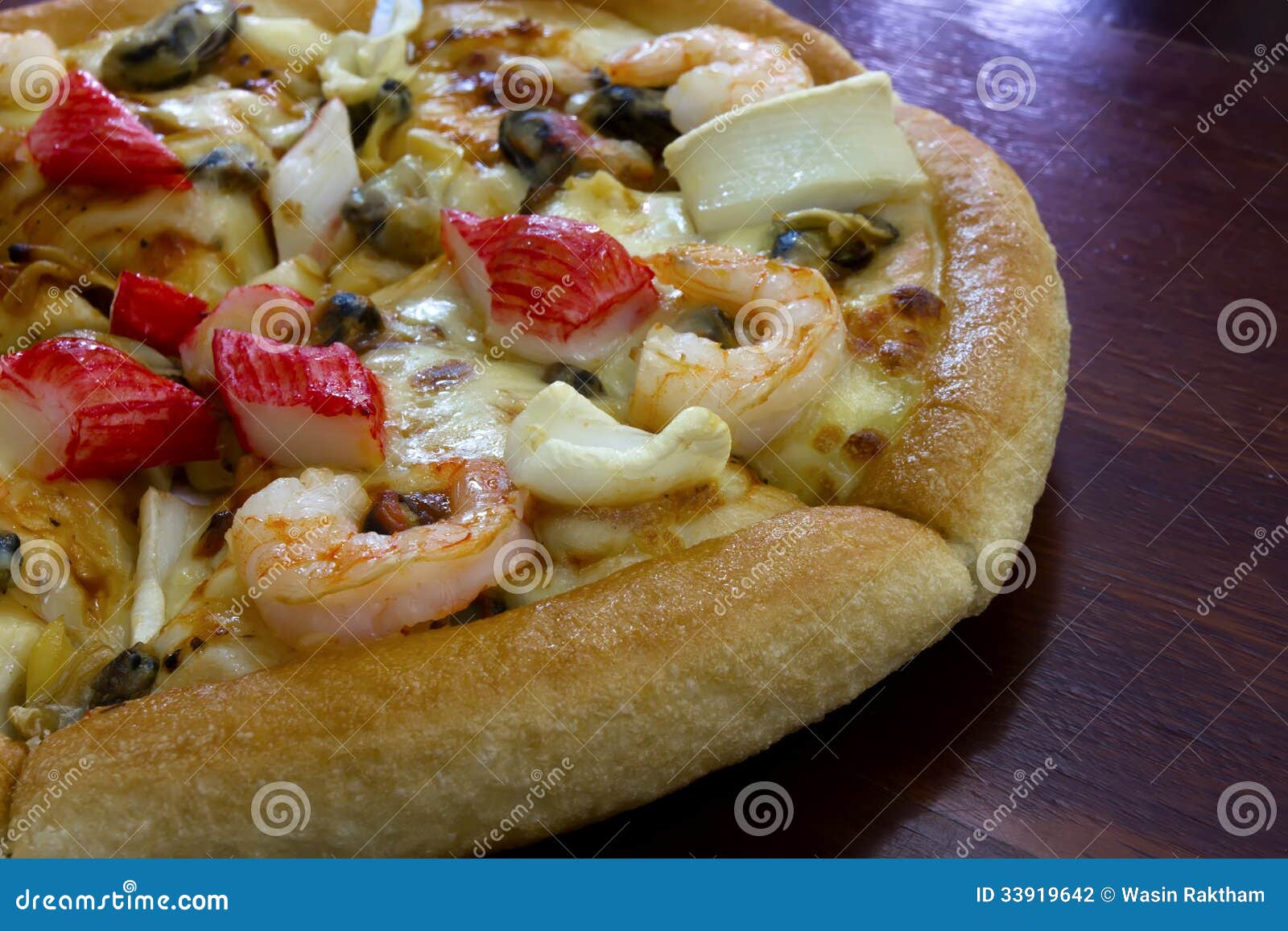 Seafood Pizza stock photo. Image of lunch, stick, table - 33919642
