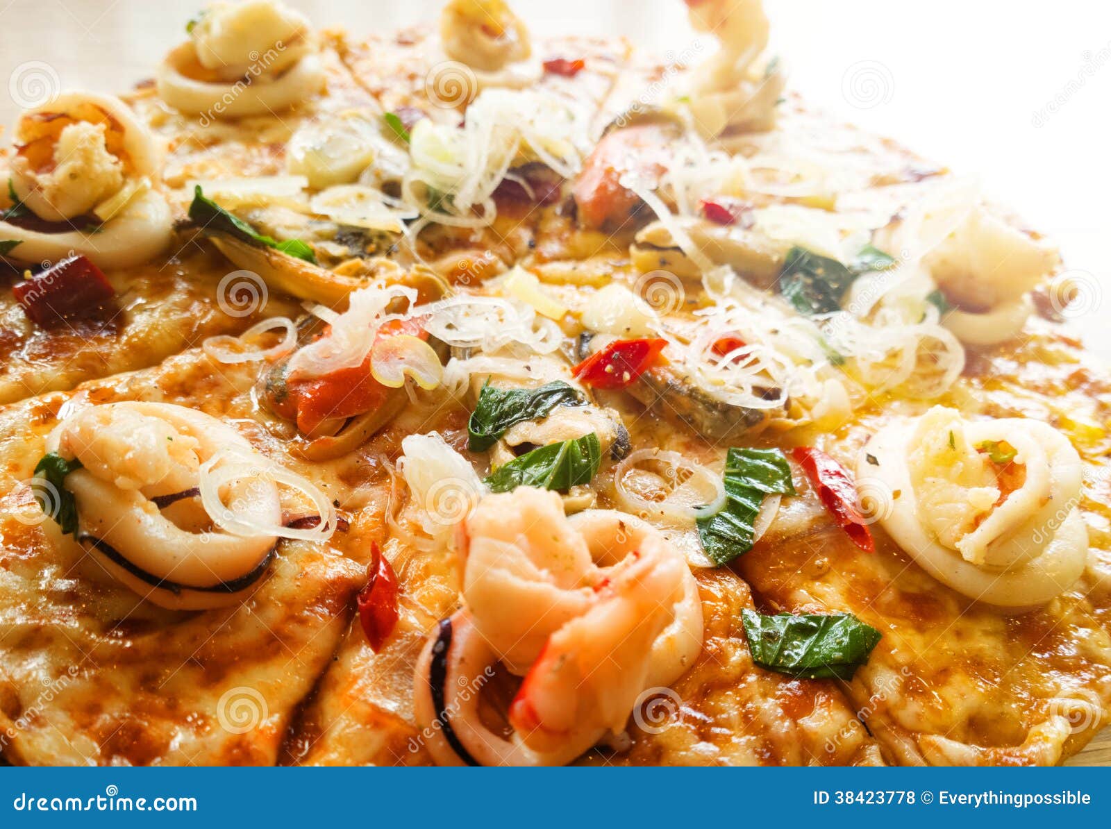 Seafood pizza stock photo. Image of delicious, italy - 38423778