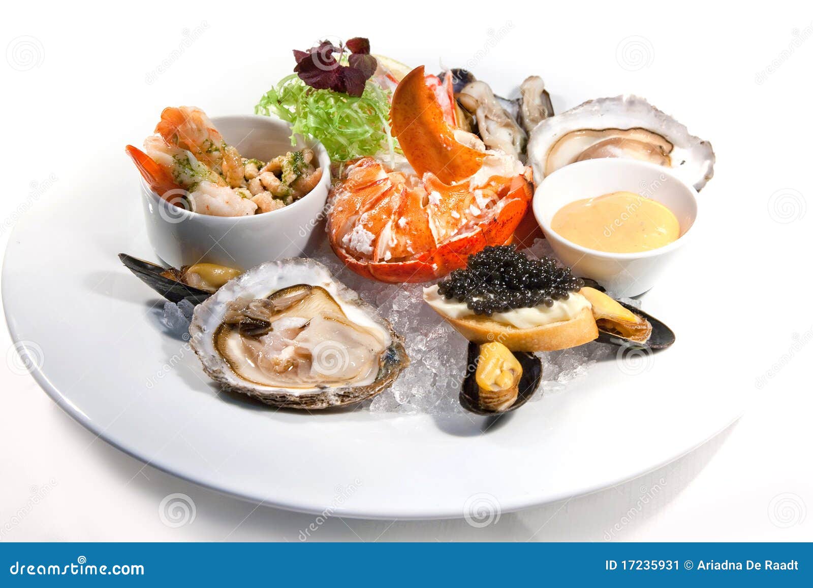 Seafood plate stock image. Image of lobster, healthy - 17235931