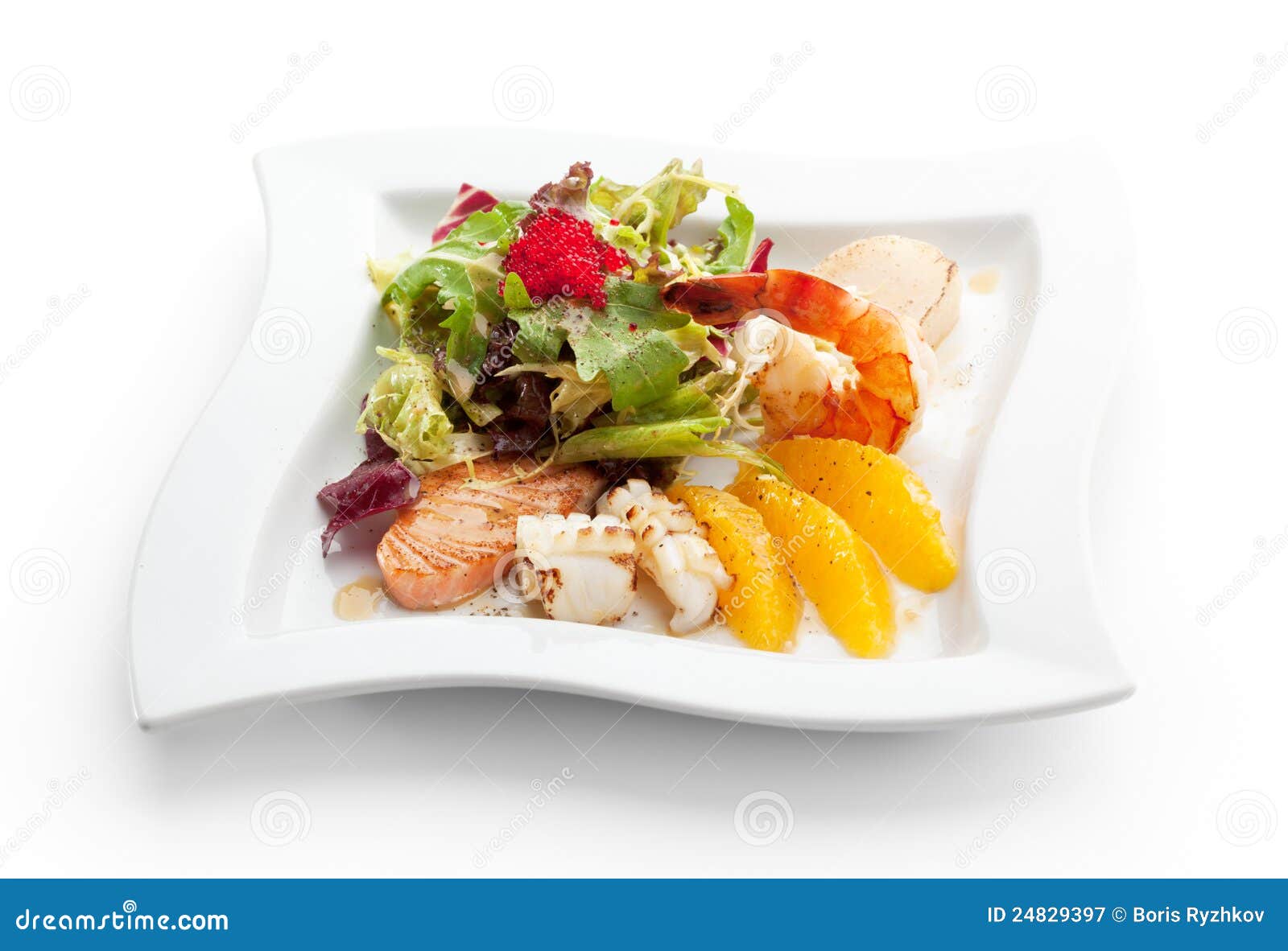 Seafood Plate stock image. Image of calamari, diet, crustacean - 24829397