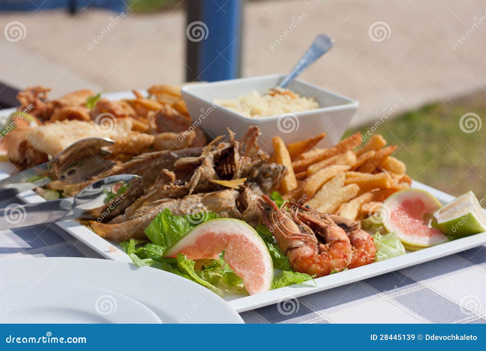 Seafood on a plate stock image. Image of prepared, gourmet - 28445139