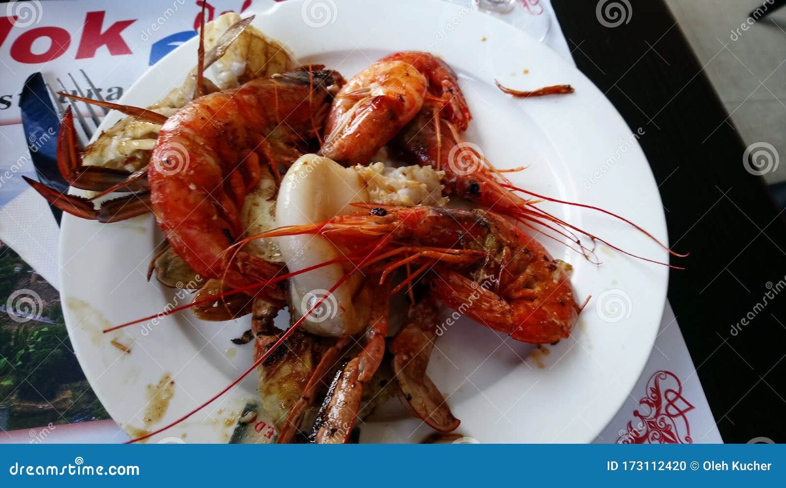 Seafood Plate, Dishes, Drinks, Dinner Stock Photo - Image of dishes ...
