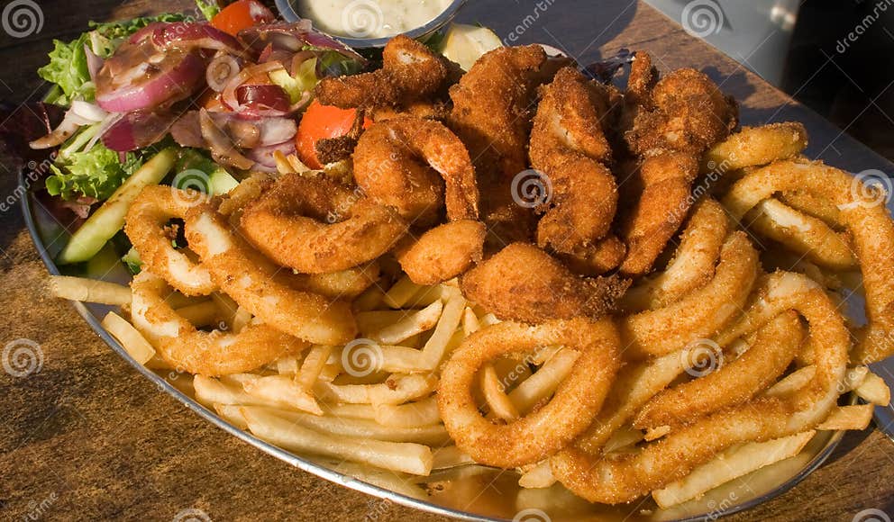 Seafood Platter stock photo. Image of food, calamari, meal - 4864986