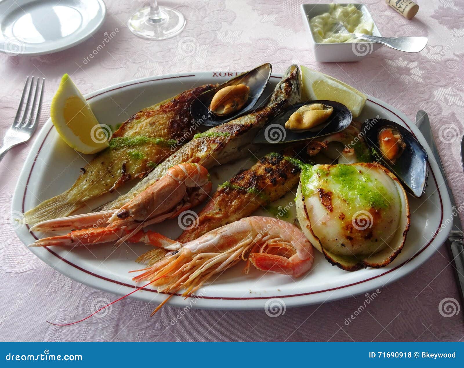 Seafood Platter, Spain stock photo. Image of lunch, costa - 71690918