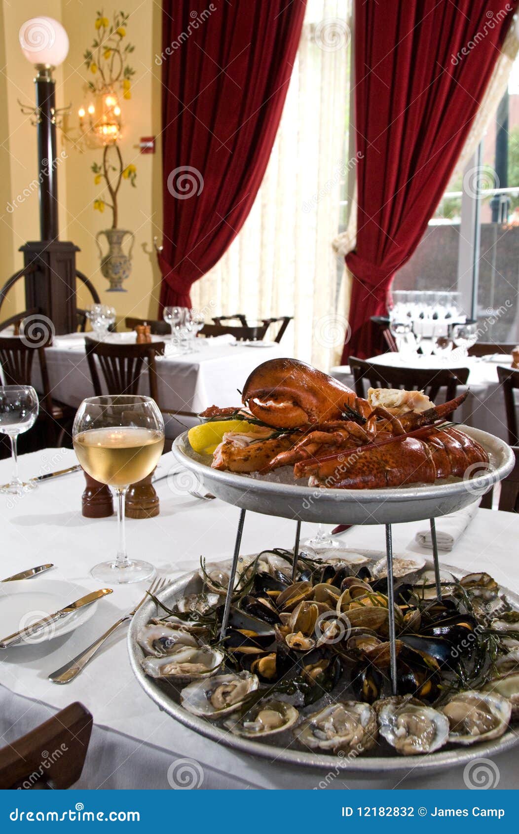 Seafood platter for two stock photo. Image of scallop - 12182832