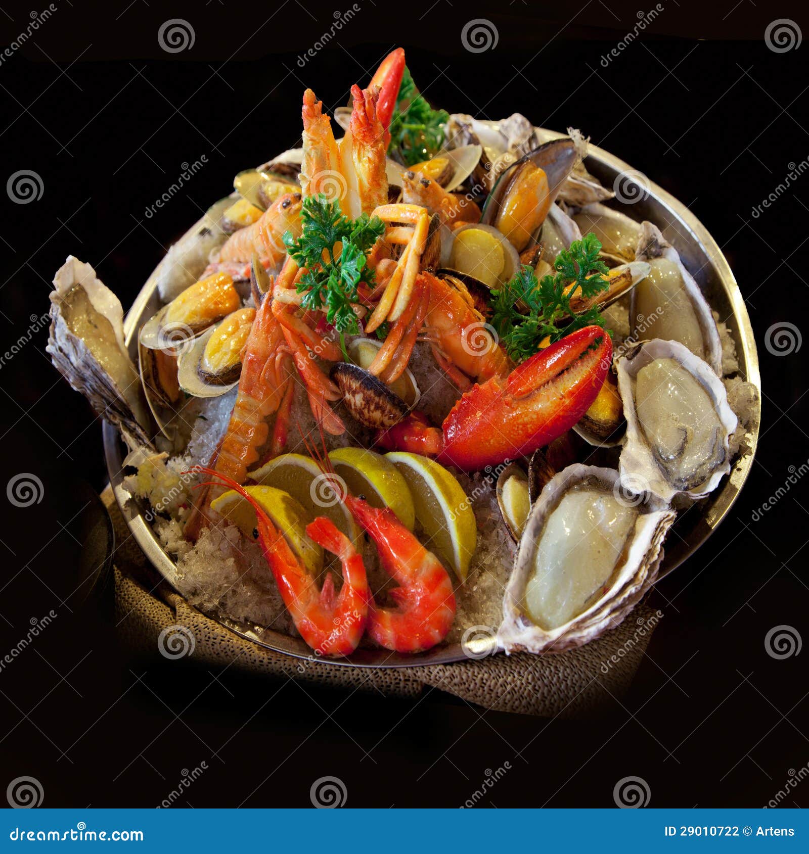 Seafood. Prepared Shellfish. Mediterranean. Stock Photo - Image of ...
