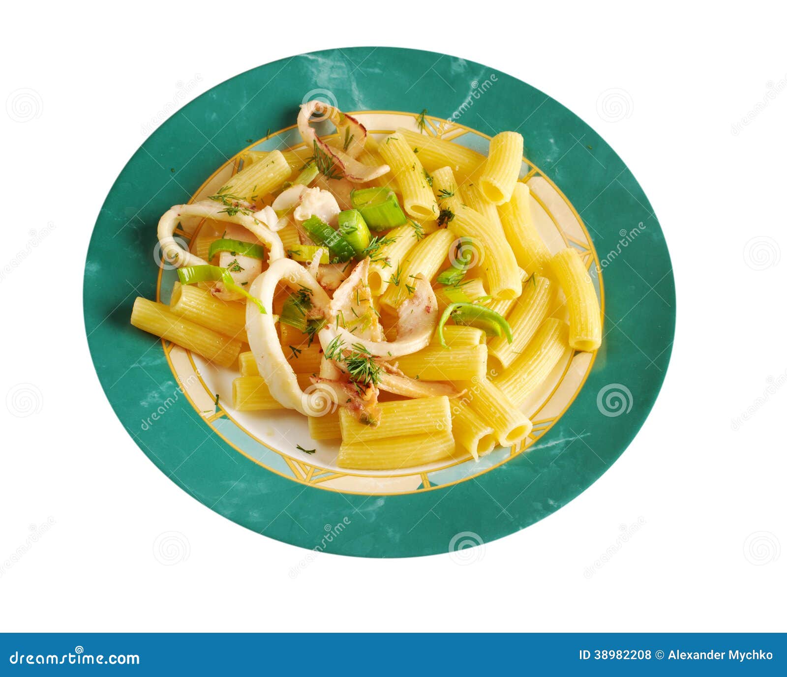 Seafood with Rigatoni Pasta Stock Photo - Image of squids, cooked: 38982208
