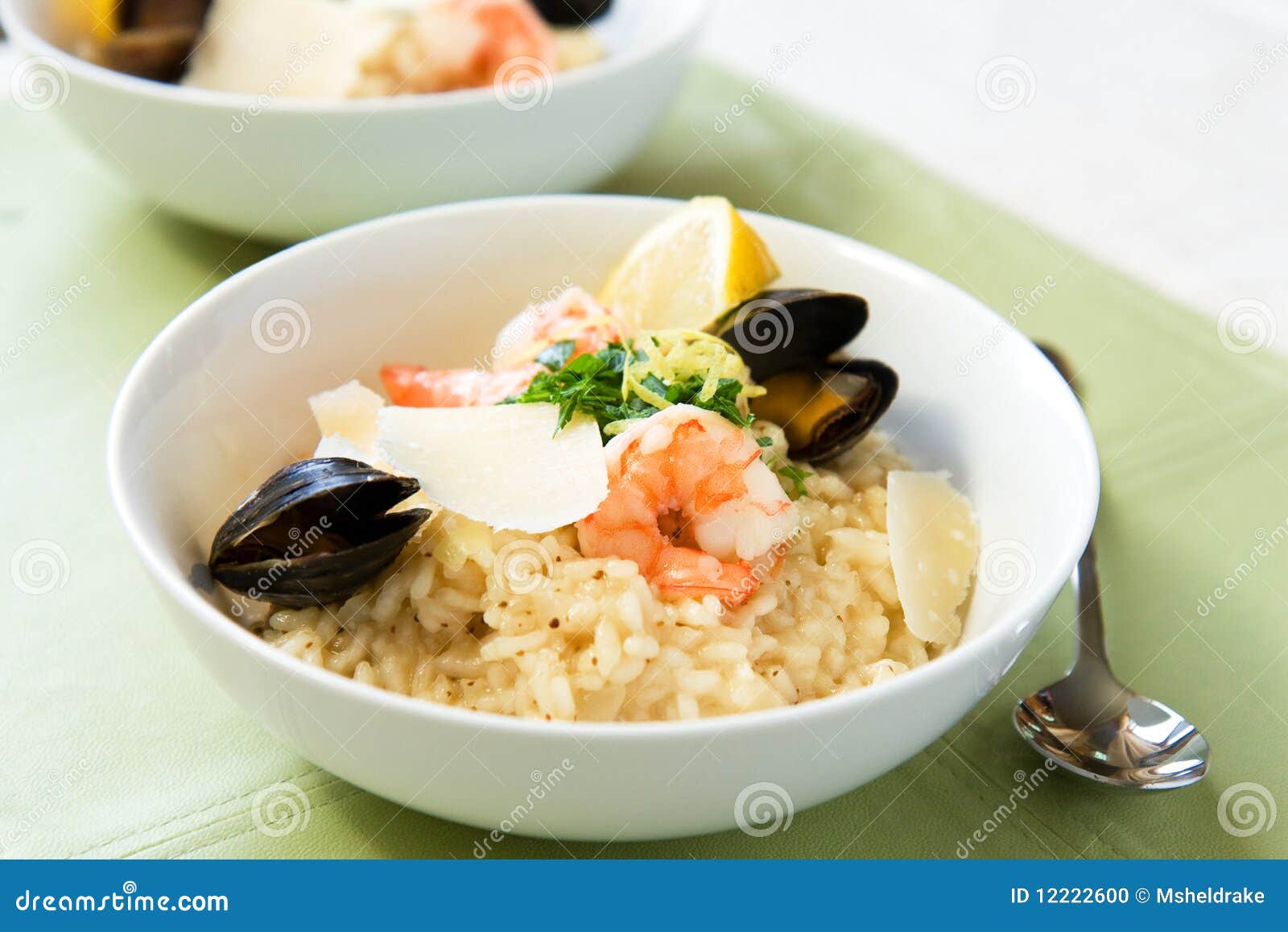 Seafood Risotto stock photo. Image of short, shellfish - 12222600
