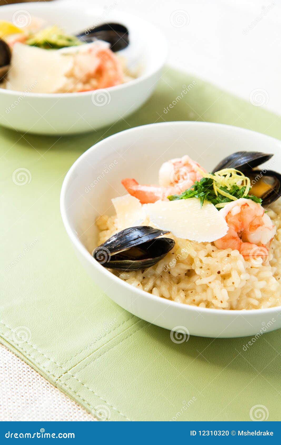 Seafood Risotto stock photo. Image of risotto, short - 12310320