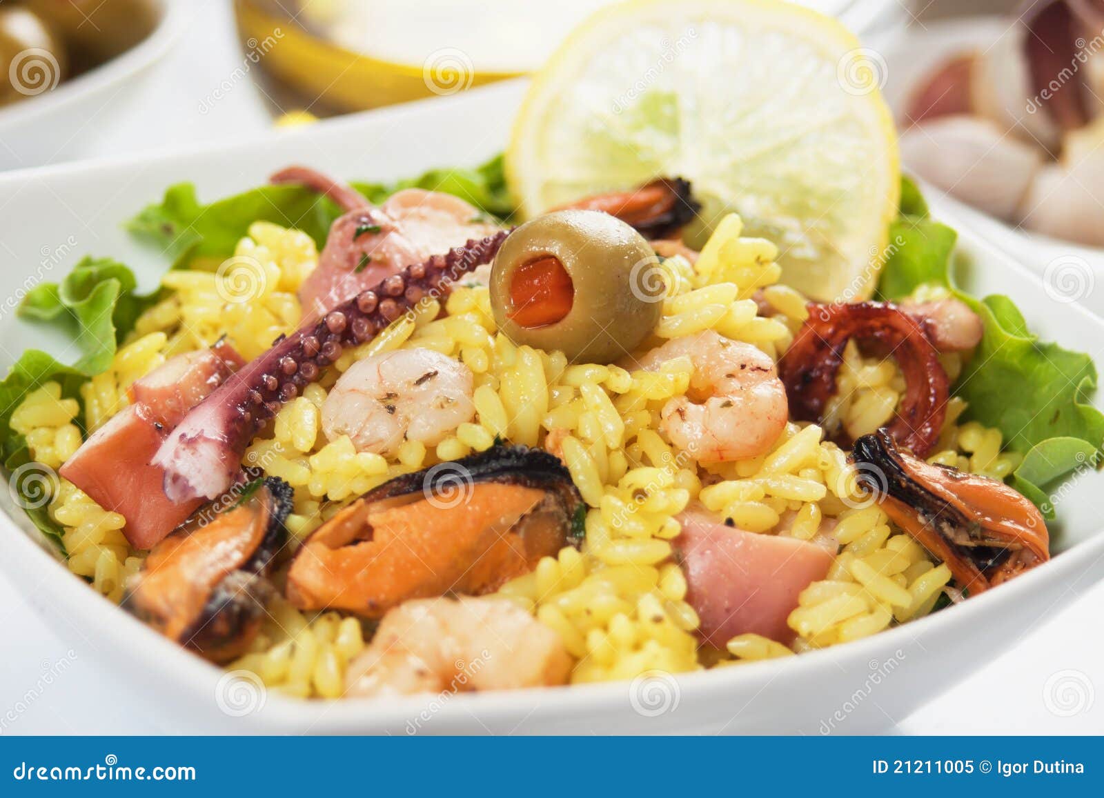 Seafood risotto stock image. Image of cooked, prawn, seafood - 21211005