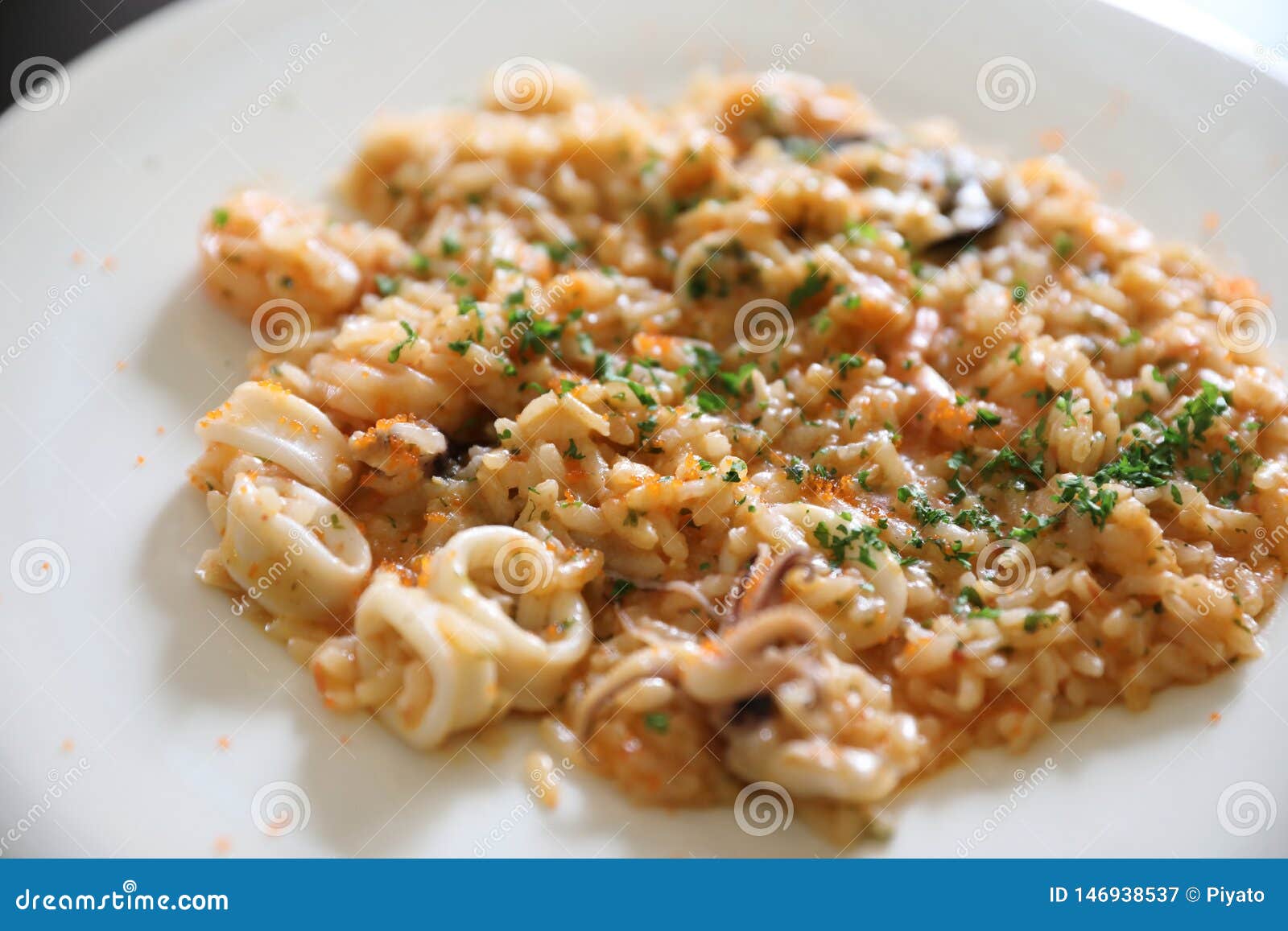 Seafood Risotto , Traditional Italian Rice Stock Image - Image of lunch ...