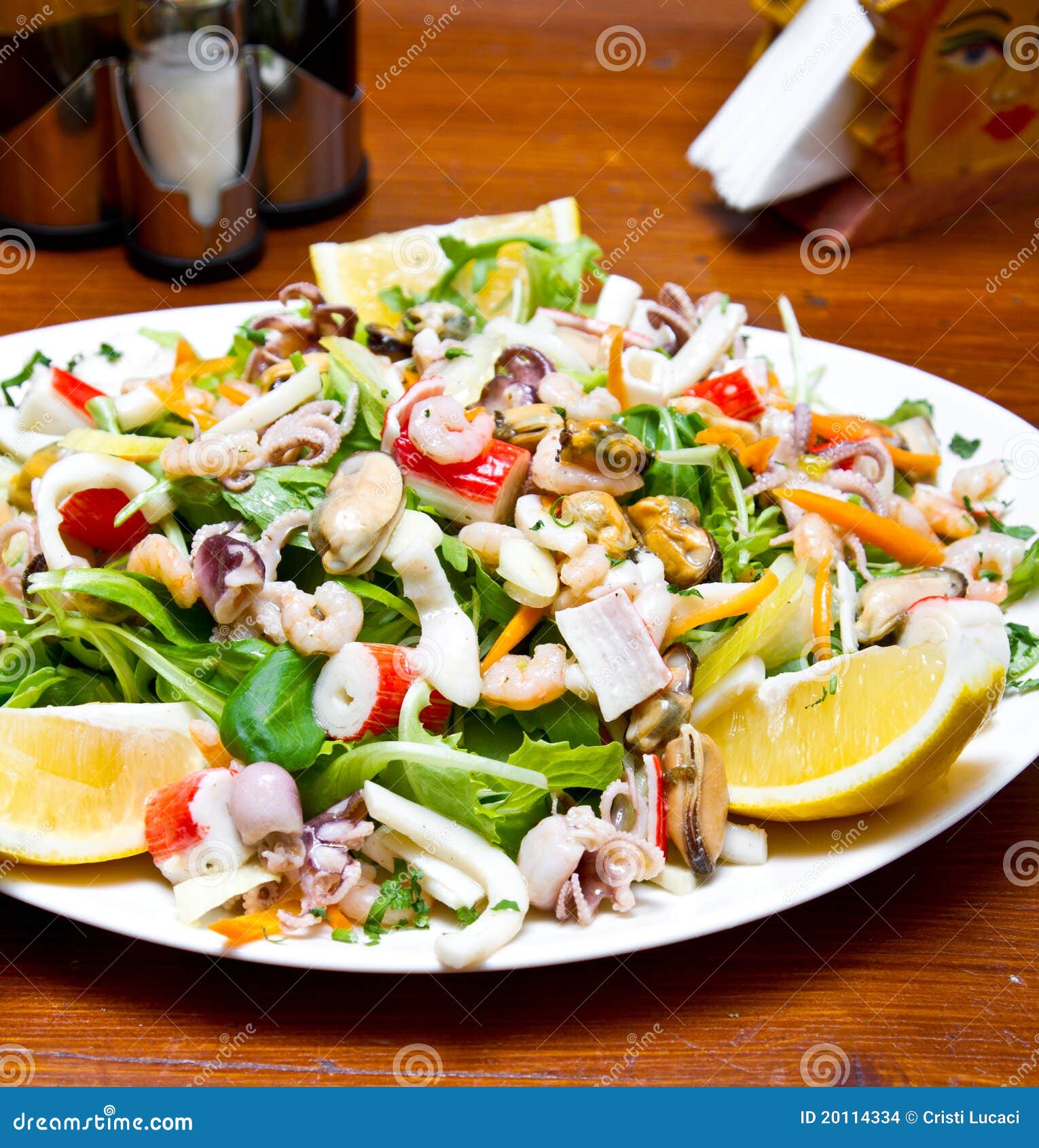 Seafood salad stock photo. Image of diet, lunch, light - 20114334