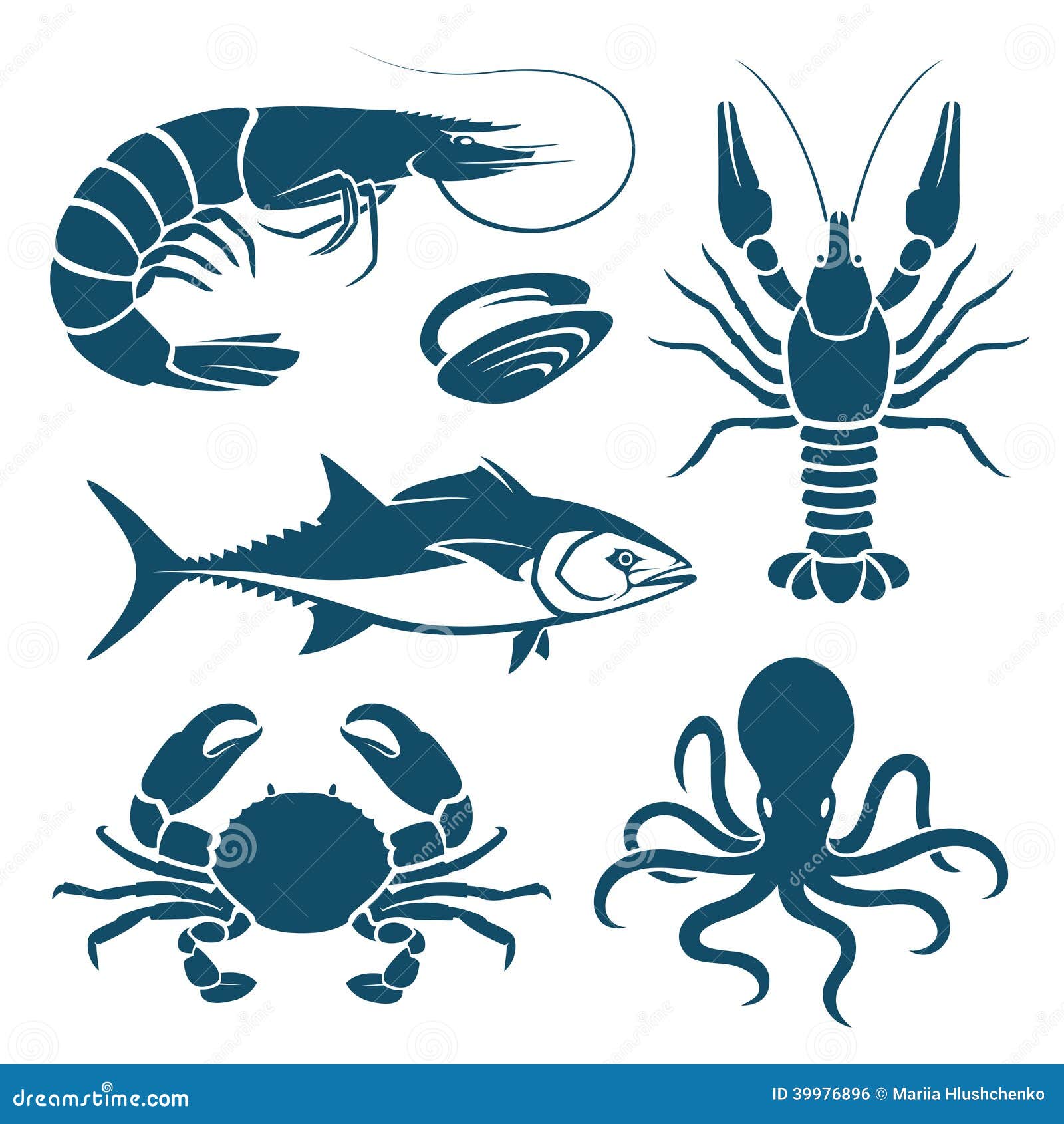 Seafood Stock Vector - Image: 39976896