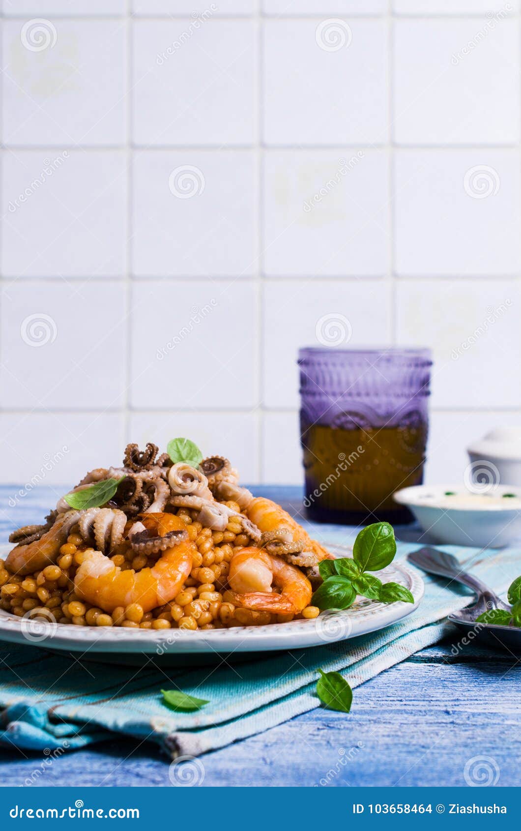 Seafood with shallow paste stock photo. Image of organic - 103658464